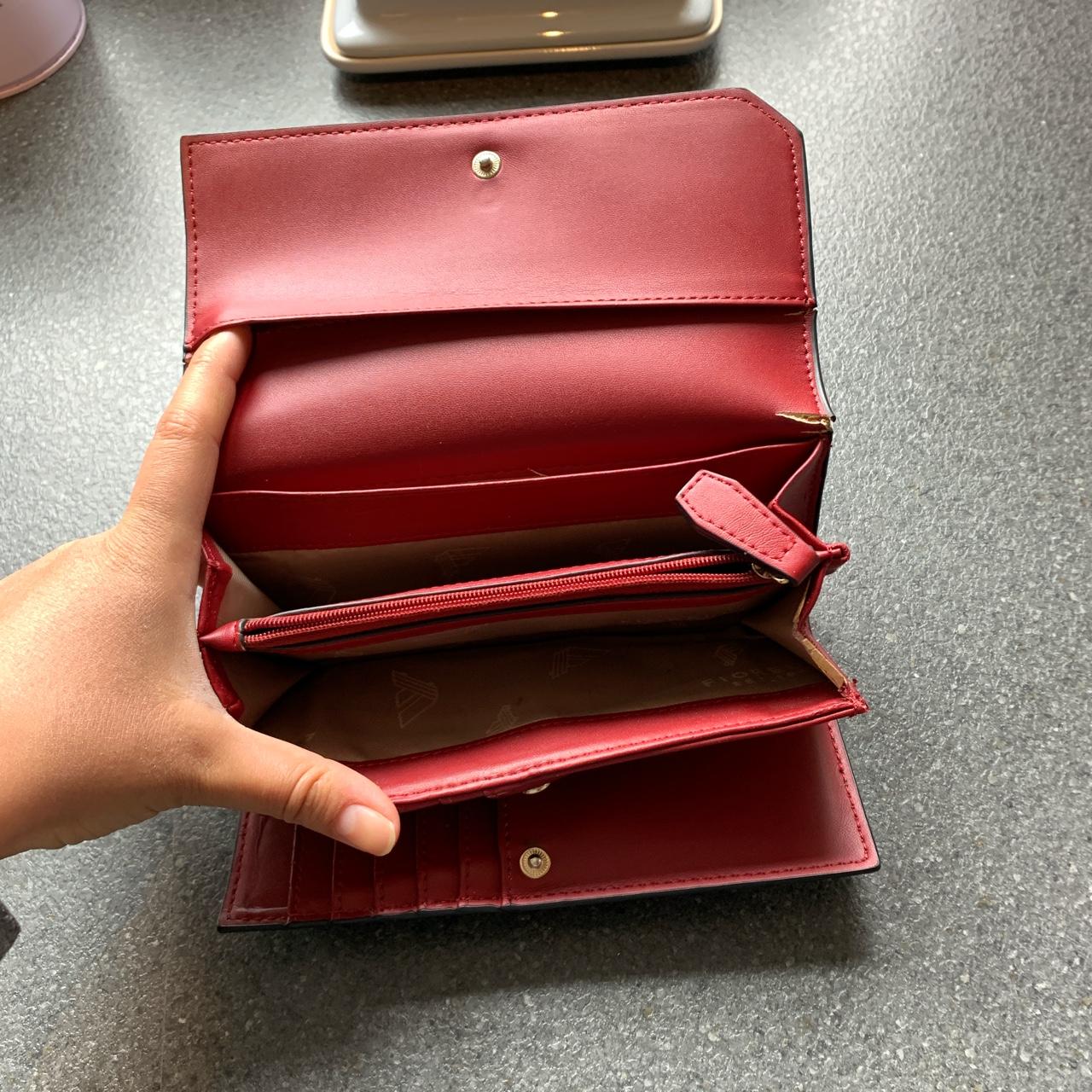 Fiorelli blue/grey purse with red leather inside.... - Depop