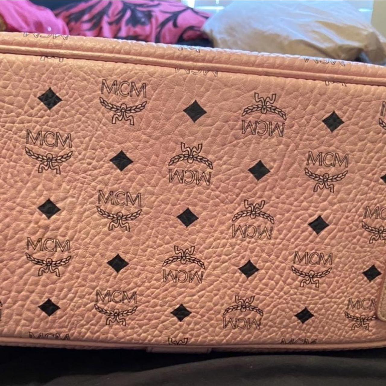 Pink mcm tote bag The pouch does not come with it.... - Depop