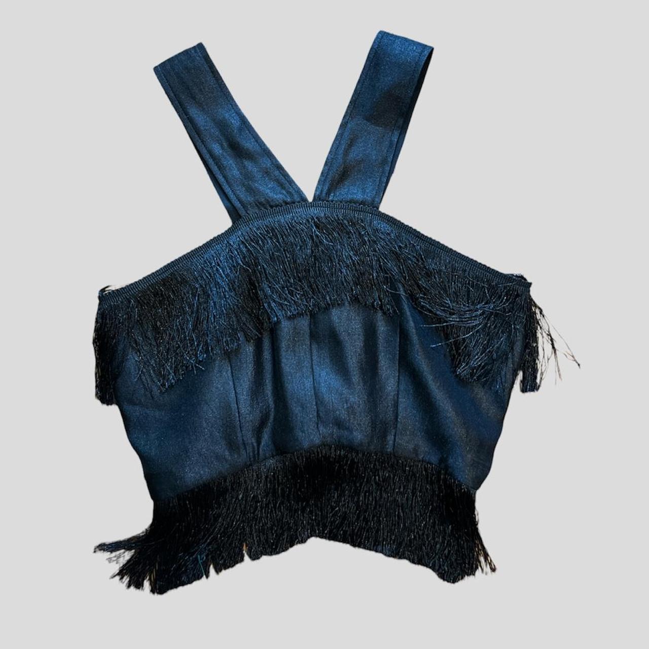 Urban Outfitters JOA black tassel crop top Never... - Depop