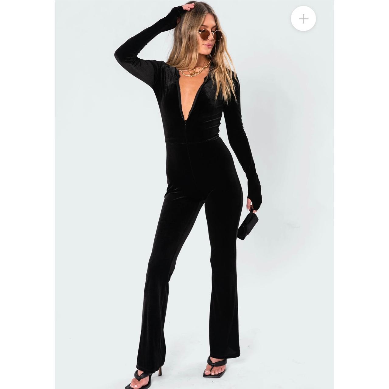 Edikted velvet jumpsuit 😎 Never worn - Depop