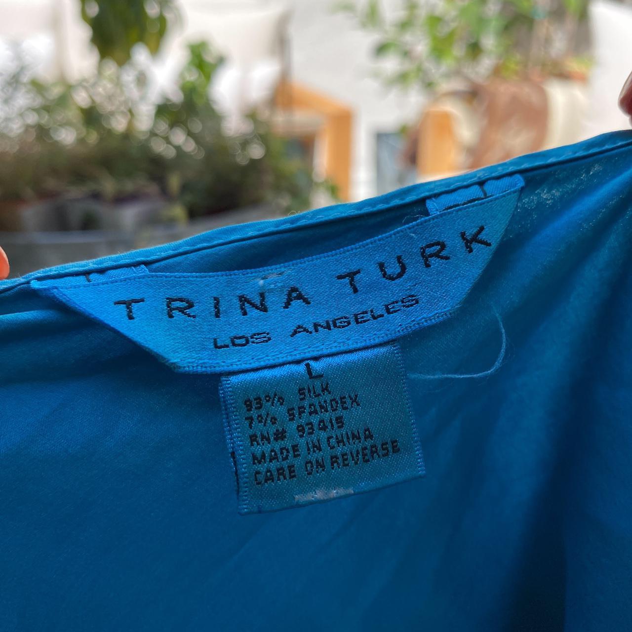 ️ Adorable y2k Trina Turk lace cami 💙 labeled L but... - Depop