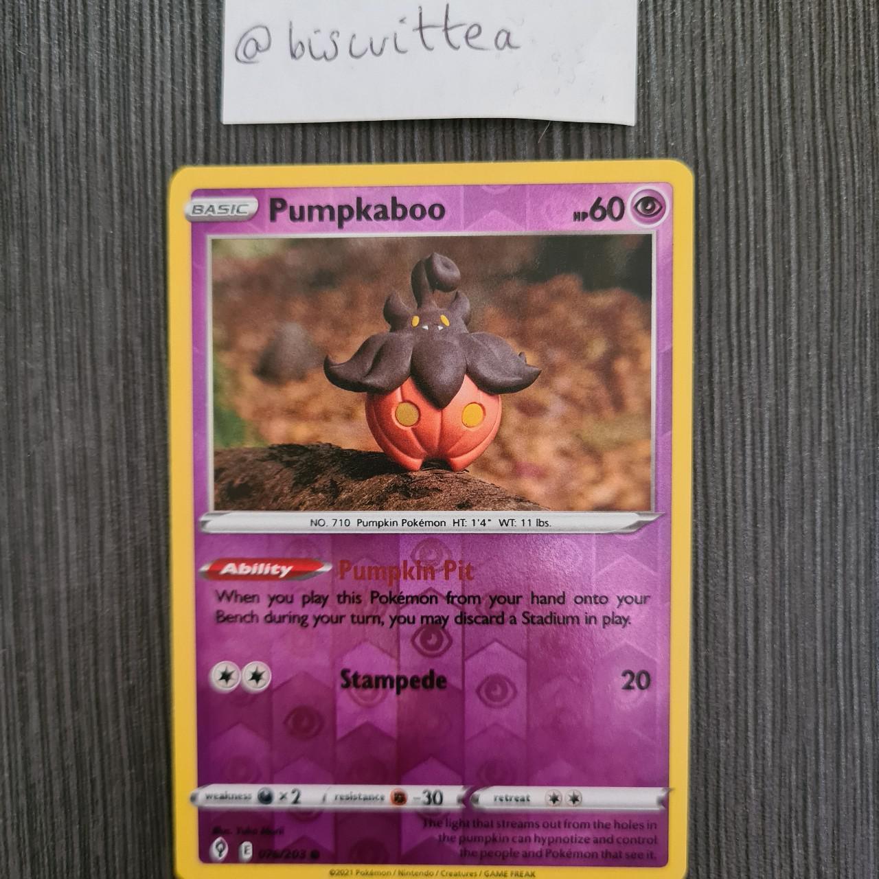 Pokemon cards - Pumpkaboo reverse holo (Evolving... - Depop