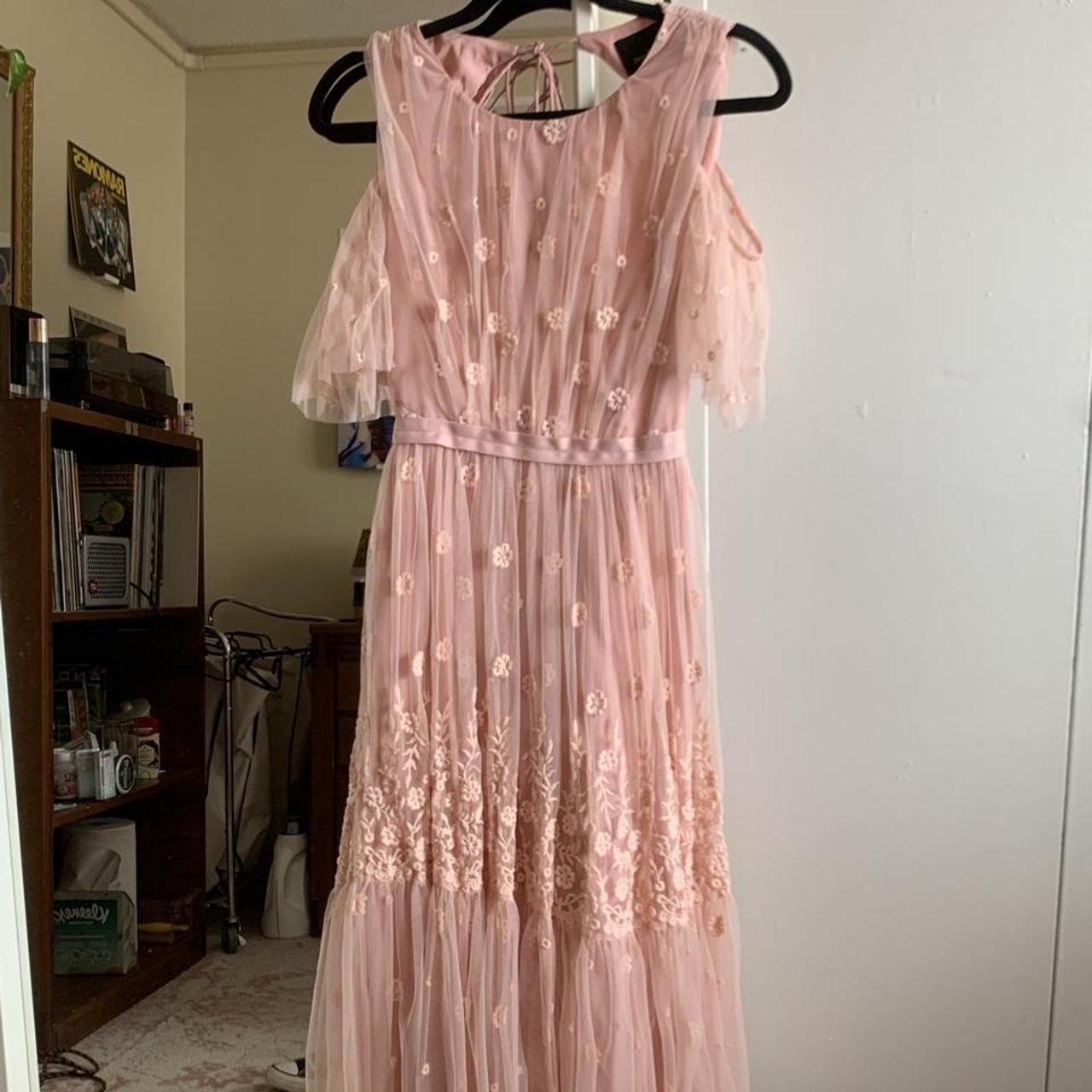 Needle & Thread Women's Pink Dress | Depop