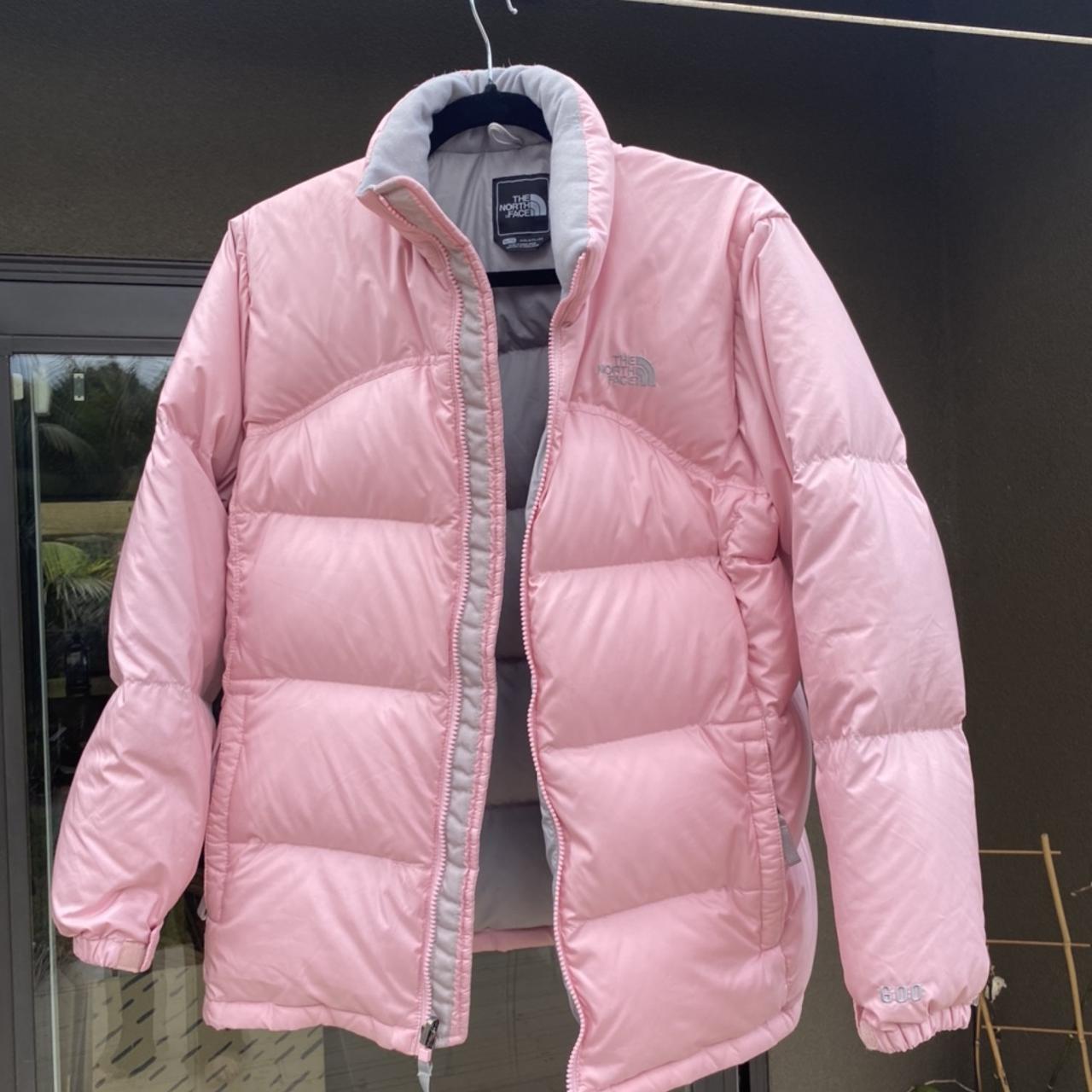 Pink North Face down puffer jacket! Size: Women’s M... - Depop
