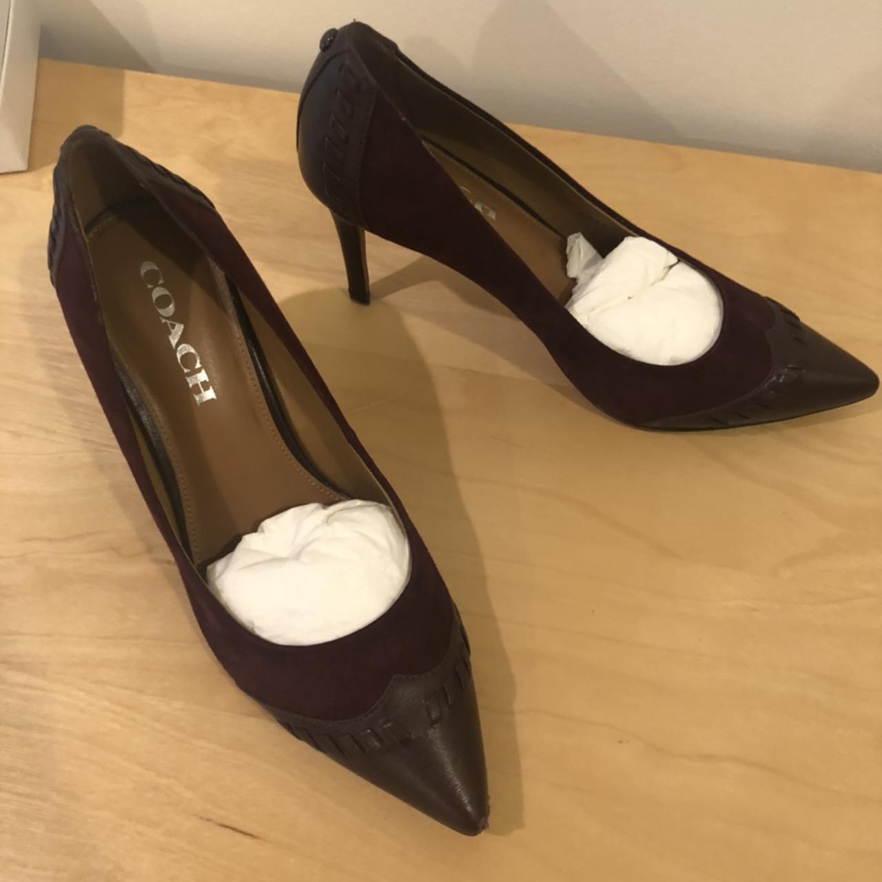Coach Heels Size 7 Red wine color and surprisingly... - Depop