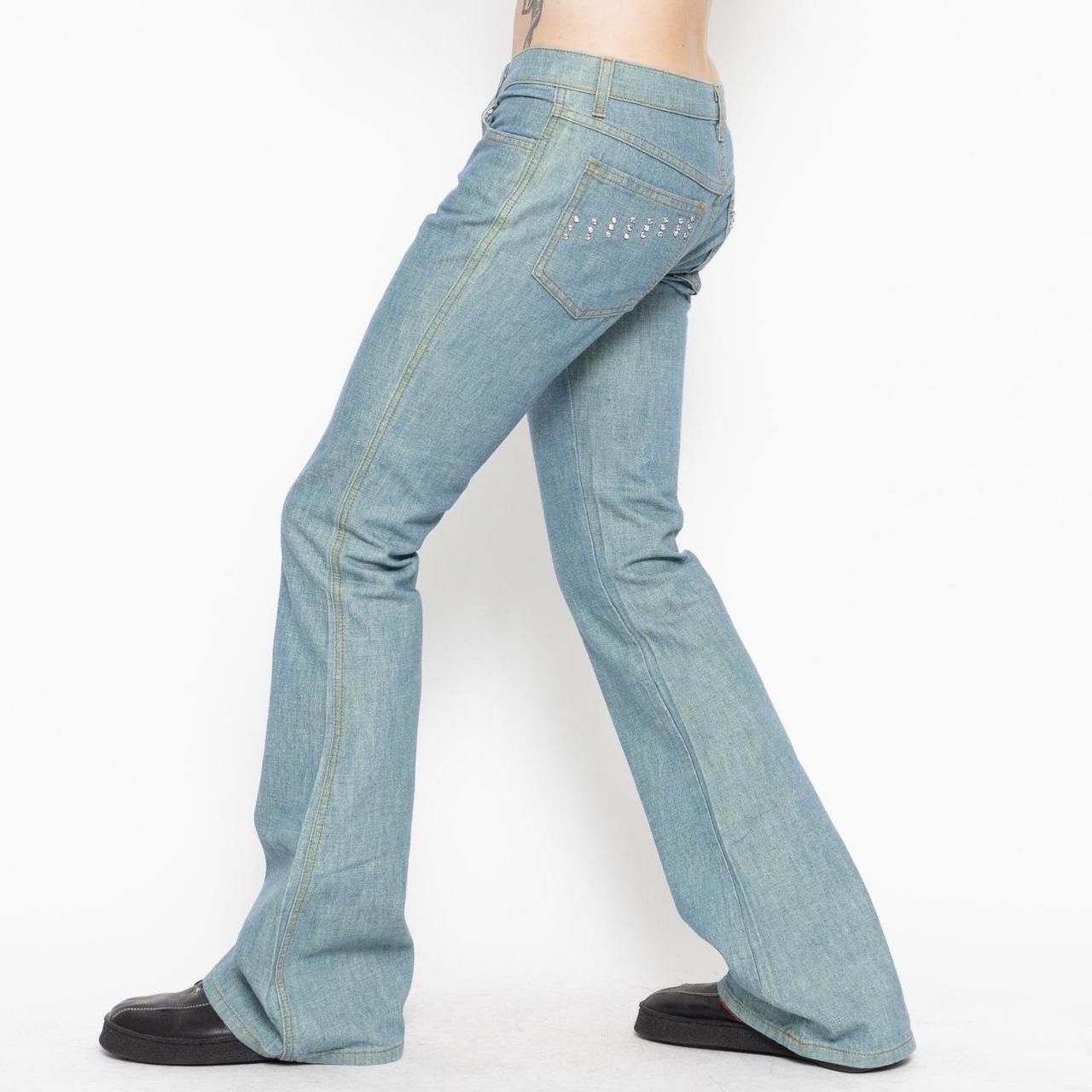 2000s Y2k Deadstock Denim Pants By Frankie B Blue Depop