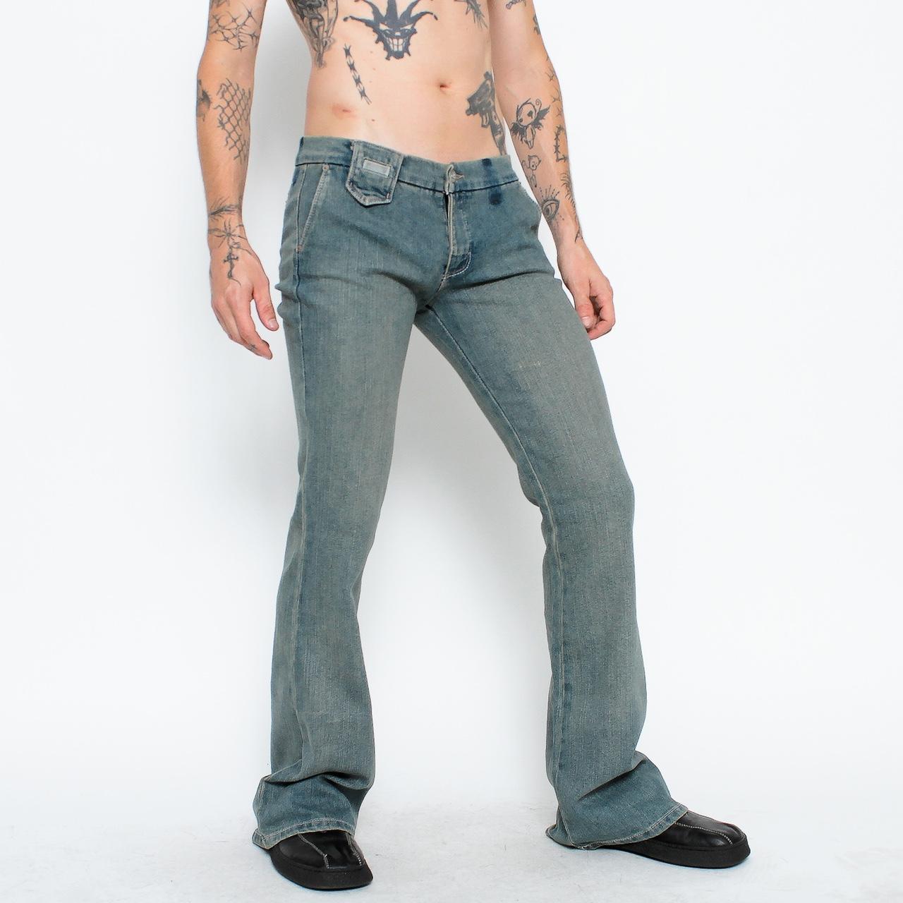 2000s Y2k Deadstock Denim Pants By Frankie B Blue Depop