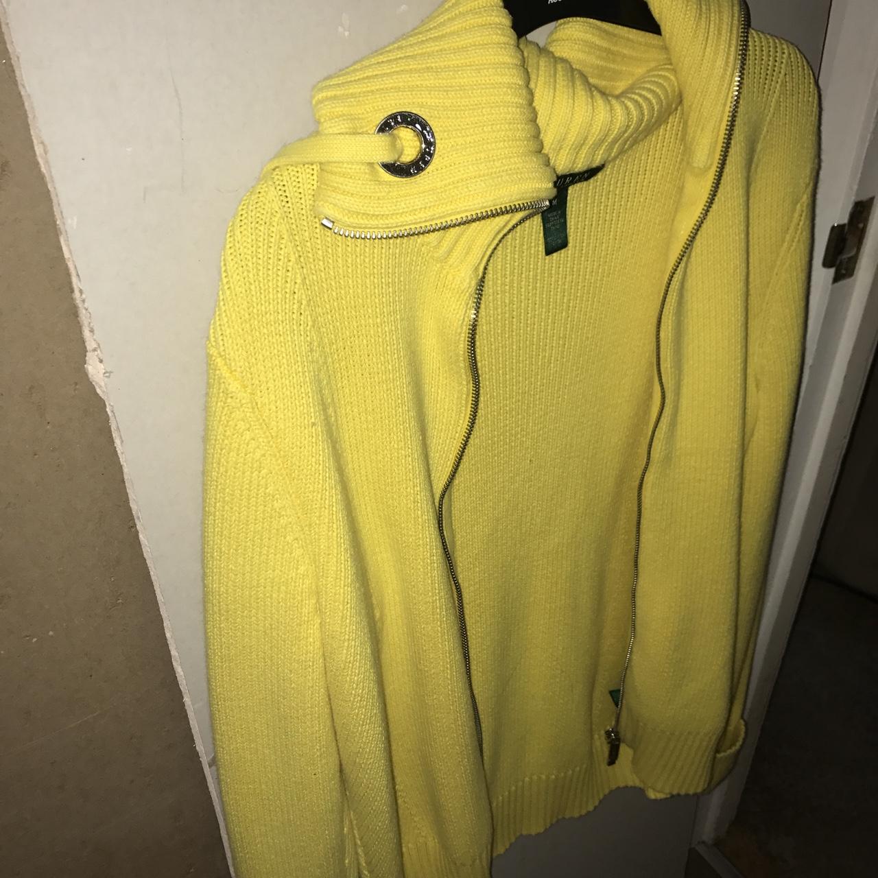 Woman's Polo Ralph Lauren Yellow Zip Up Jacket /... - Depop