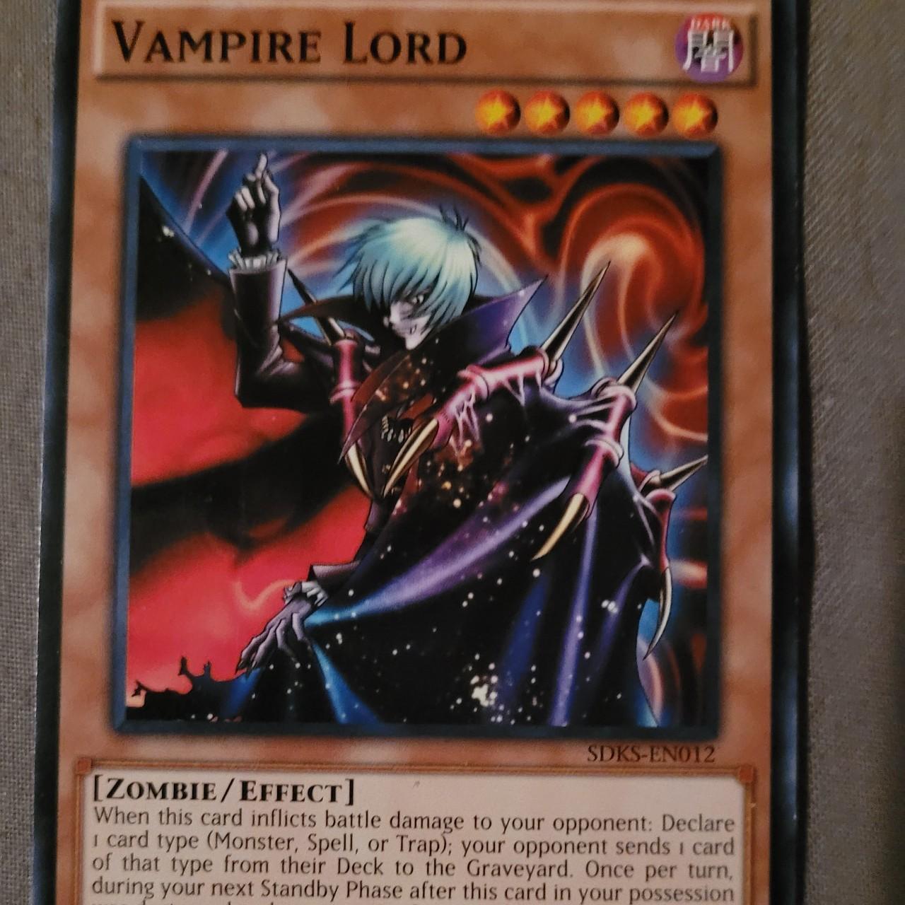 Yugioh Card Vampire Lord 🧛‍♂️ SDKS-EN012 Near mint... - Depop