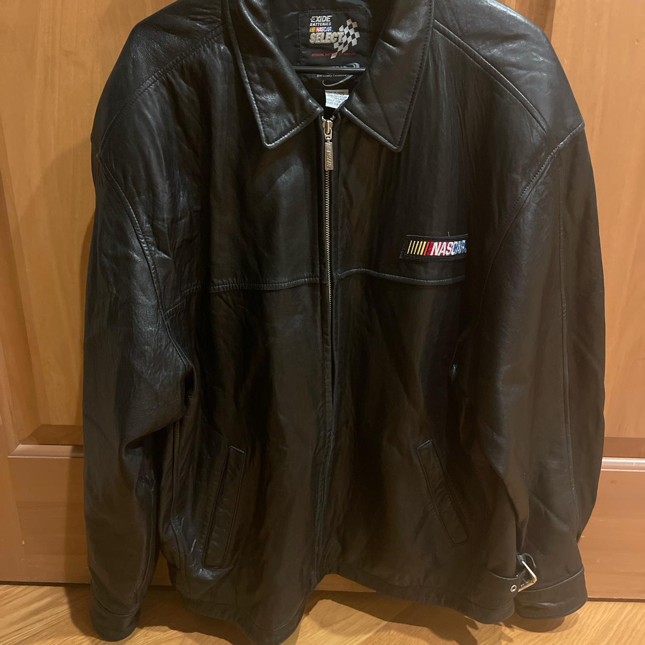 🚨 Vintage authentic NASCAR leather jacket 🚨 - Depop