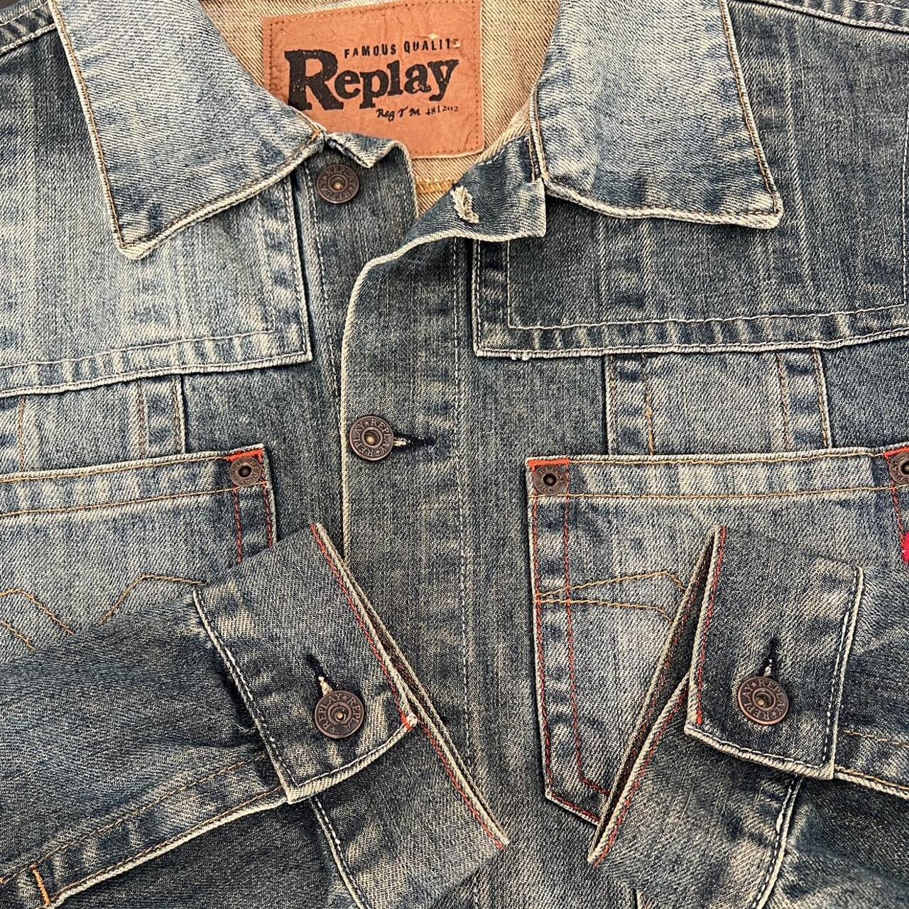 Replay denim jeans jacket size 2XL/XXL men’s/unisex - Depop