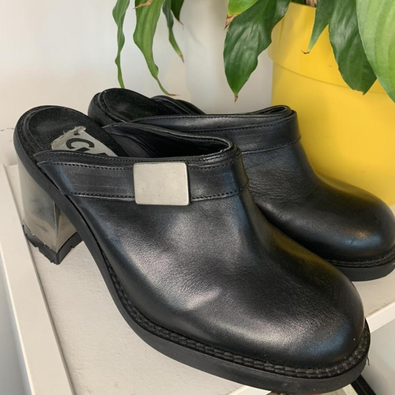 The most amazing true vintage shoes, black leather... - Depop