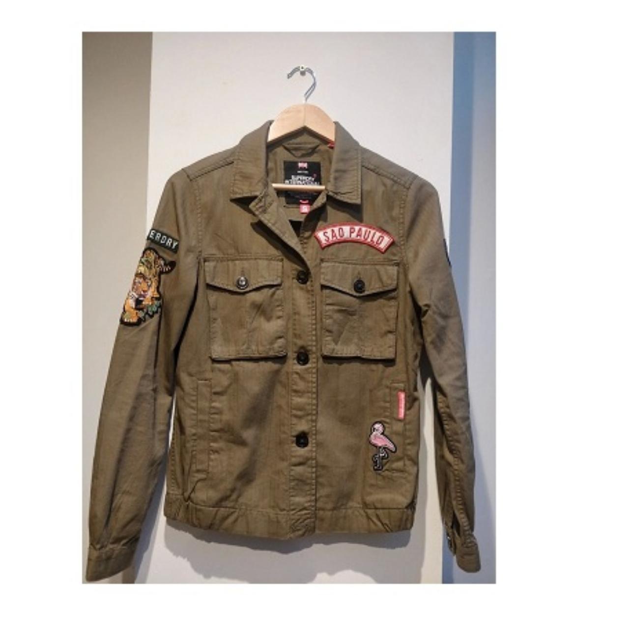 SUPERDRY ROOKIE PATCH MILITARY SHIRT JACKET SIZE... - Depop