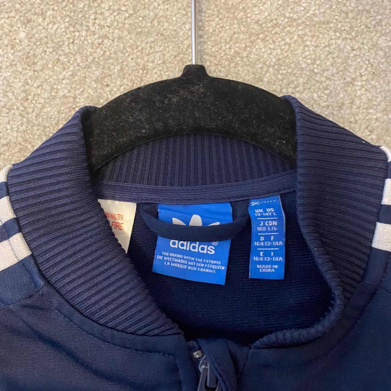 Adidas 3 stripe navy jacket Worn a handful of times... - Depop