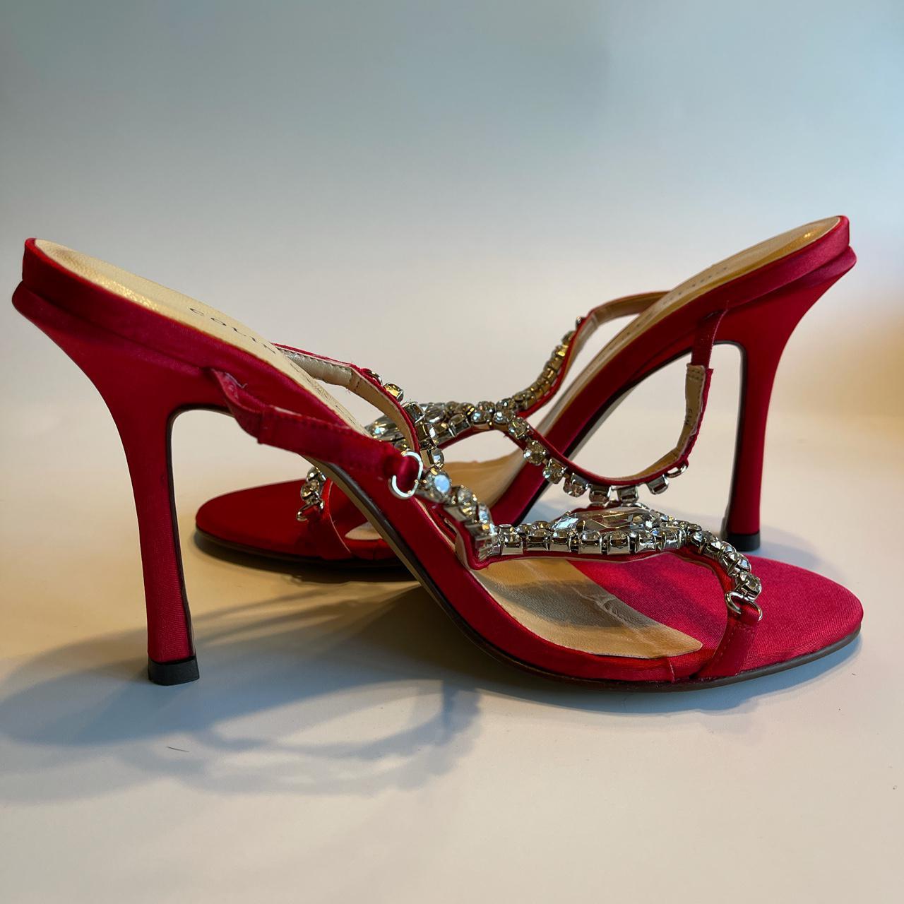 Brand new Colin Stuart rhinestone tea strap red... - Depop