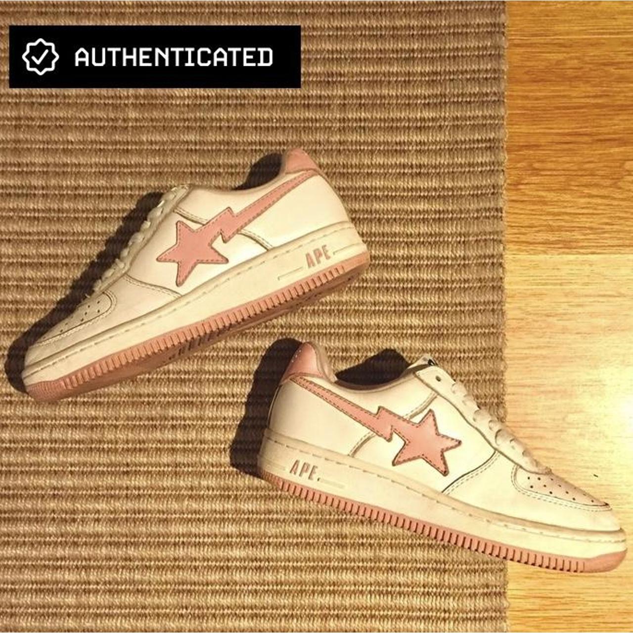 Vintage Bapesta FS-001 Light Pink Bape x Nigo Early... - Depop