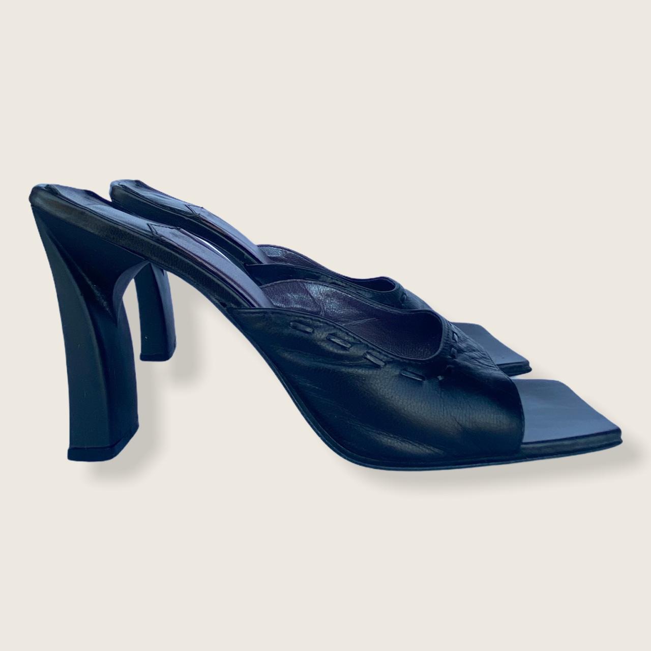 90s black mules Stunning true vintage nineties... - Depop