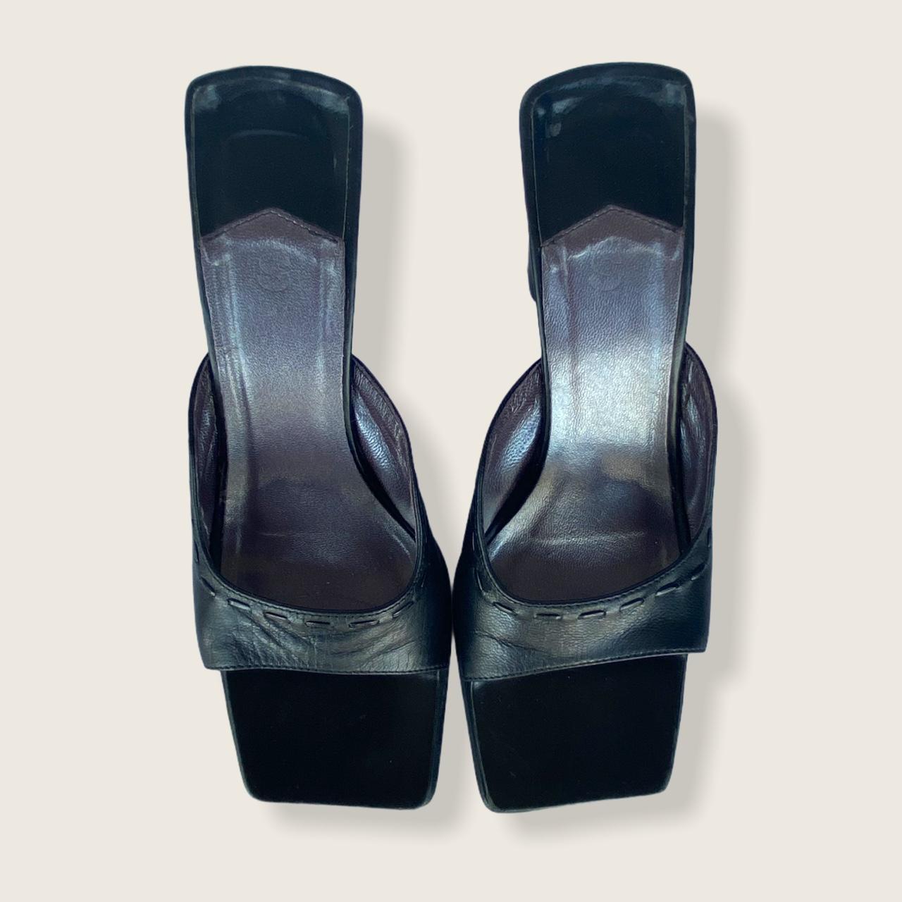 90s black mules Stunning true vintage nineties... - Depop