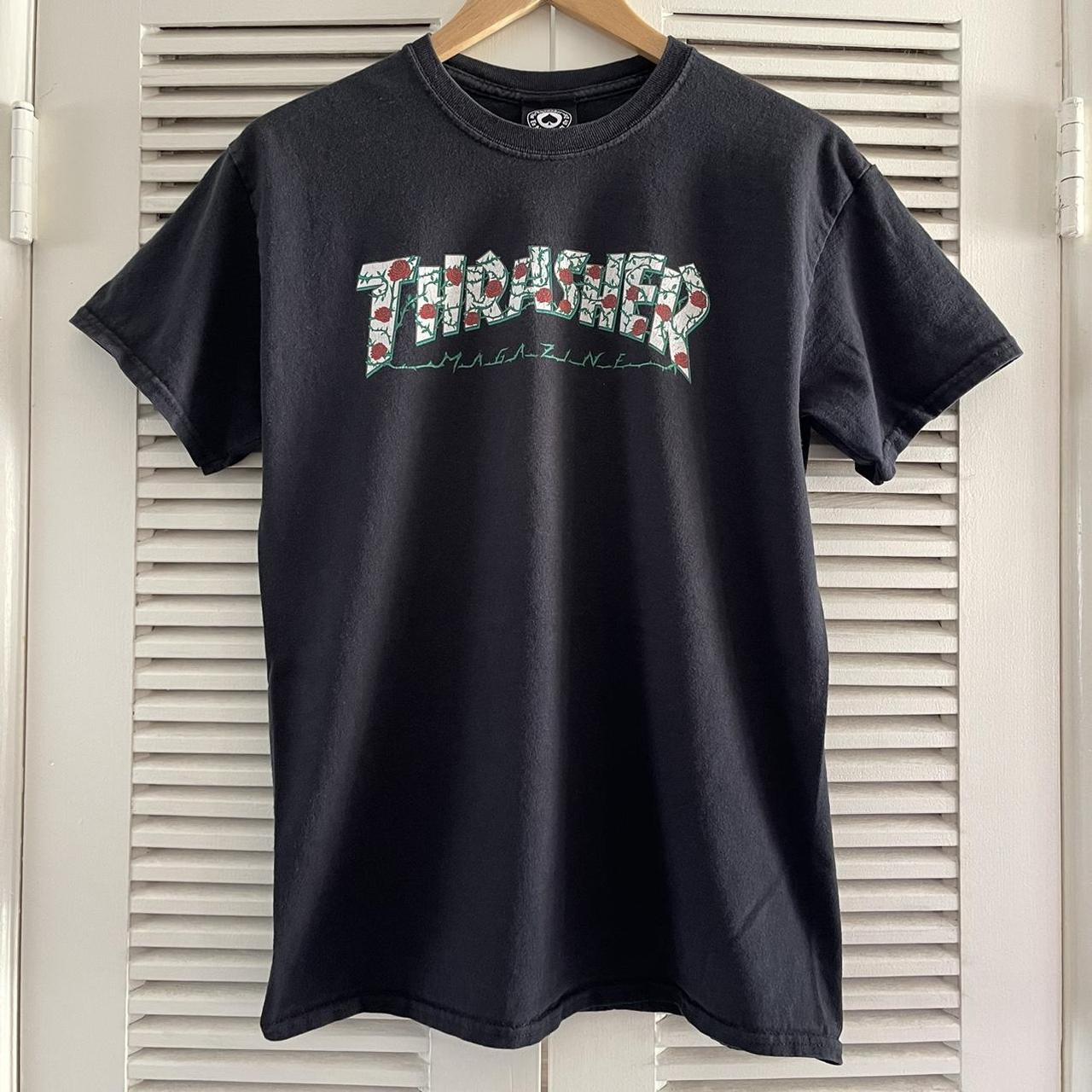 Thrasher Rose Graphic T-shirt With normal signs of... - Depop