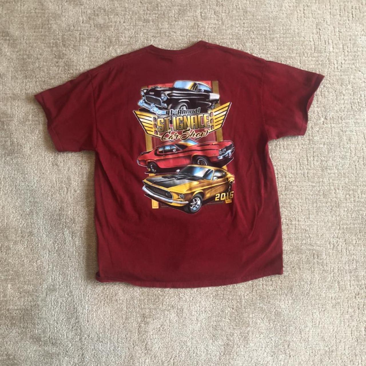 Mens car show t shirt. Really cool graphic with a... - Depop