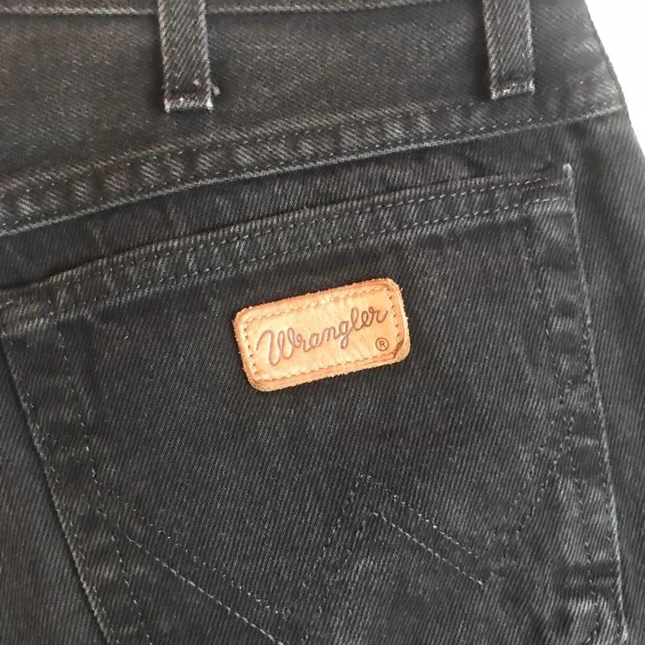 Black Baggy Wrangler Jeans Really Nice Faded Colour Depop