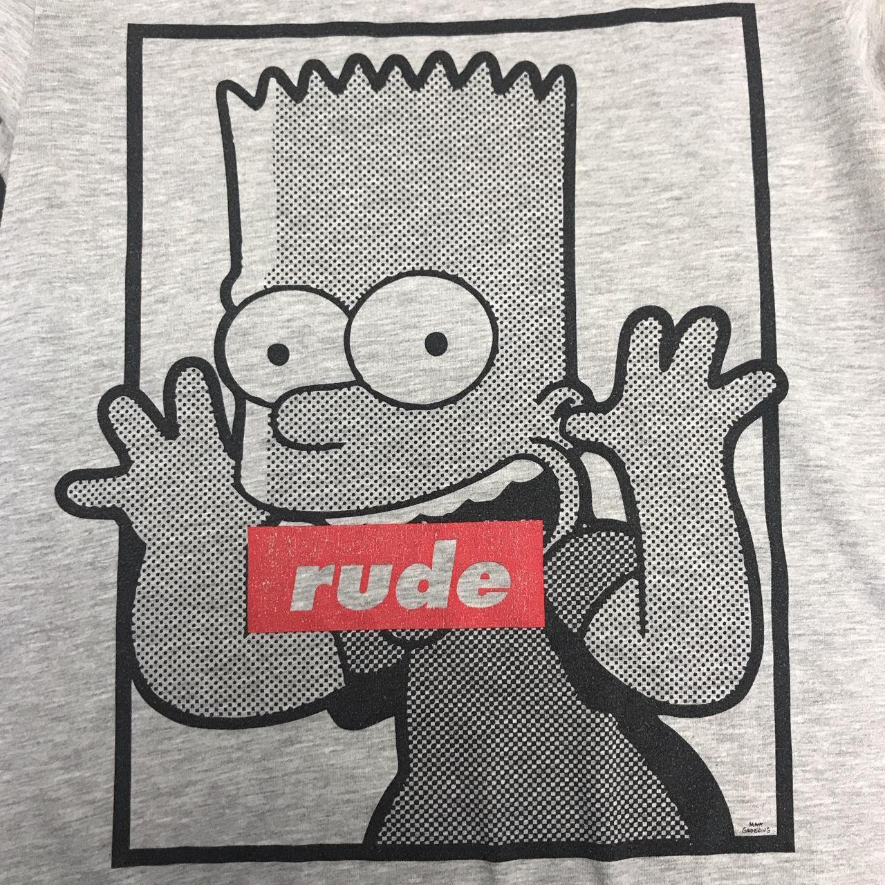 Vintage Grey Bart Simpson Tshirt Size on label:... - Depop