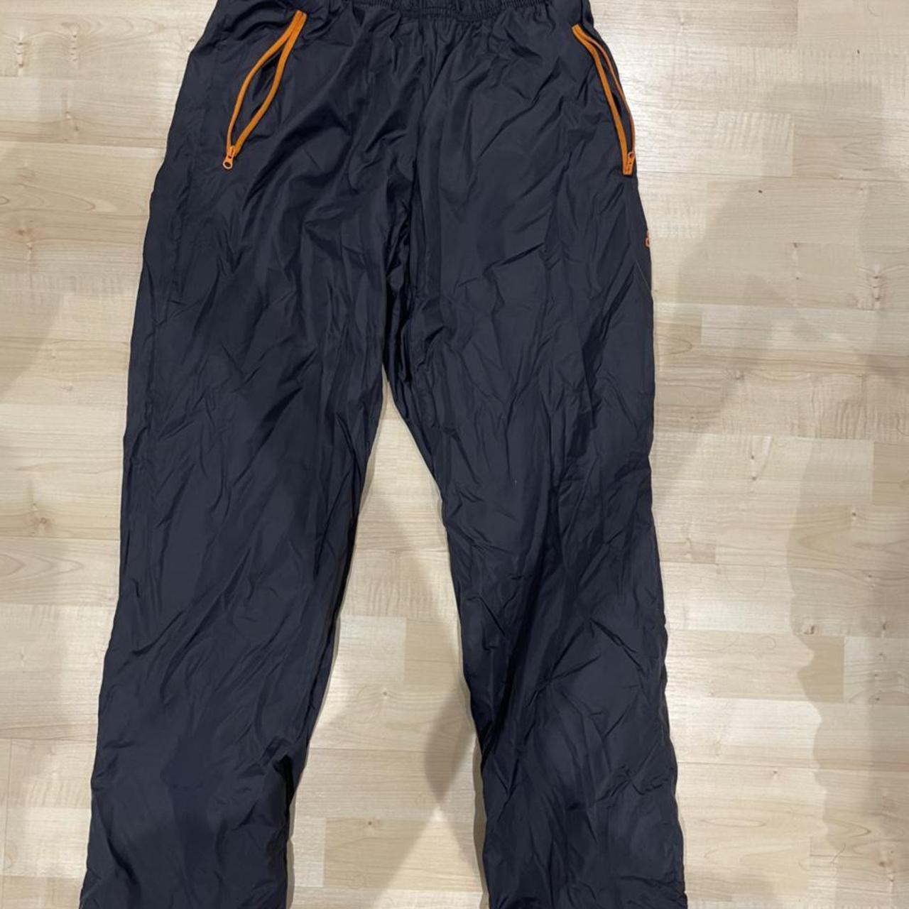Vintage waterproof Reebok tracksuit bottoms Size... - Depop