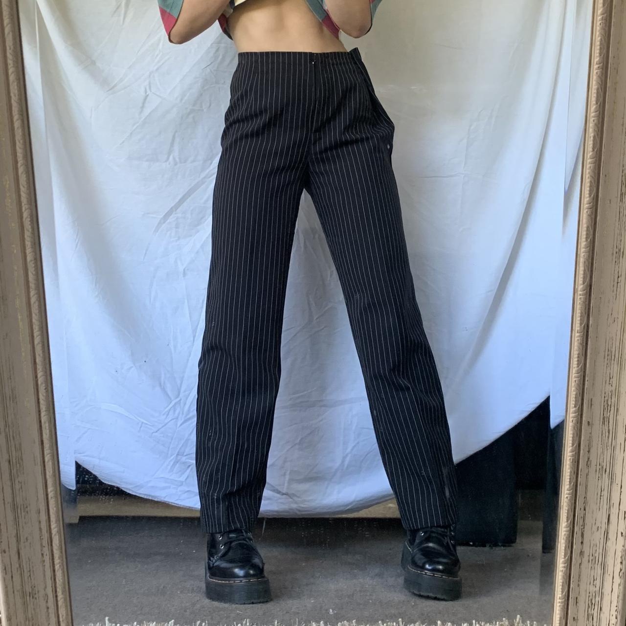 y2k CAPTURE polyester striped pants! These are the... - Depop