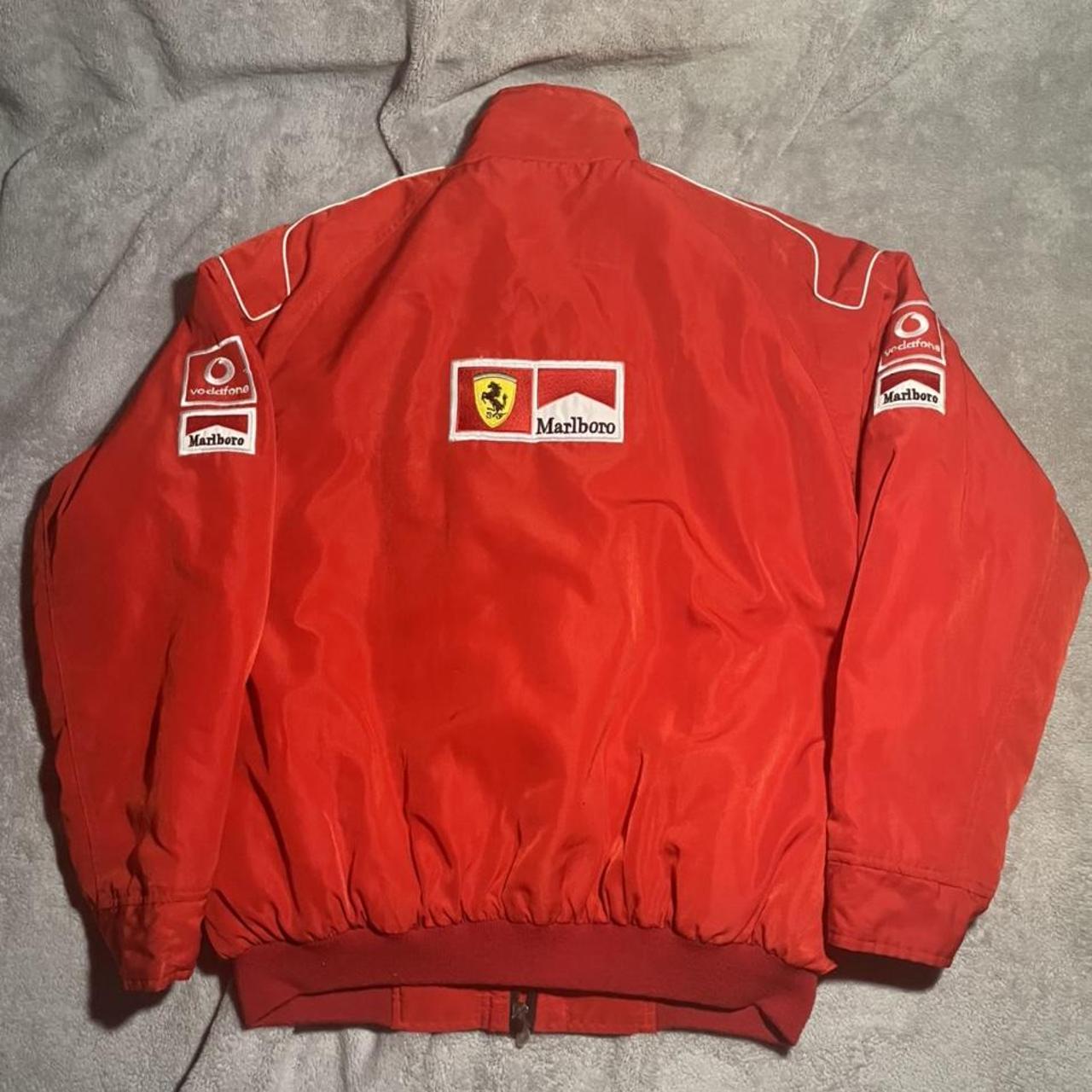 Vintage F1 Ferrari racing jacket with sponsor logos... - Depop