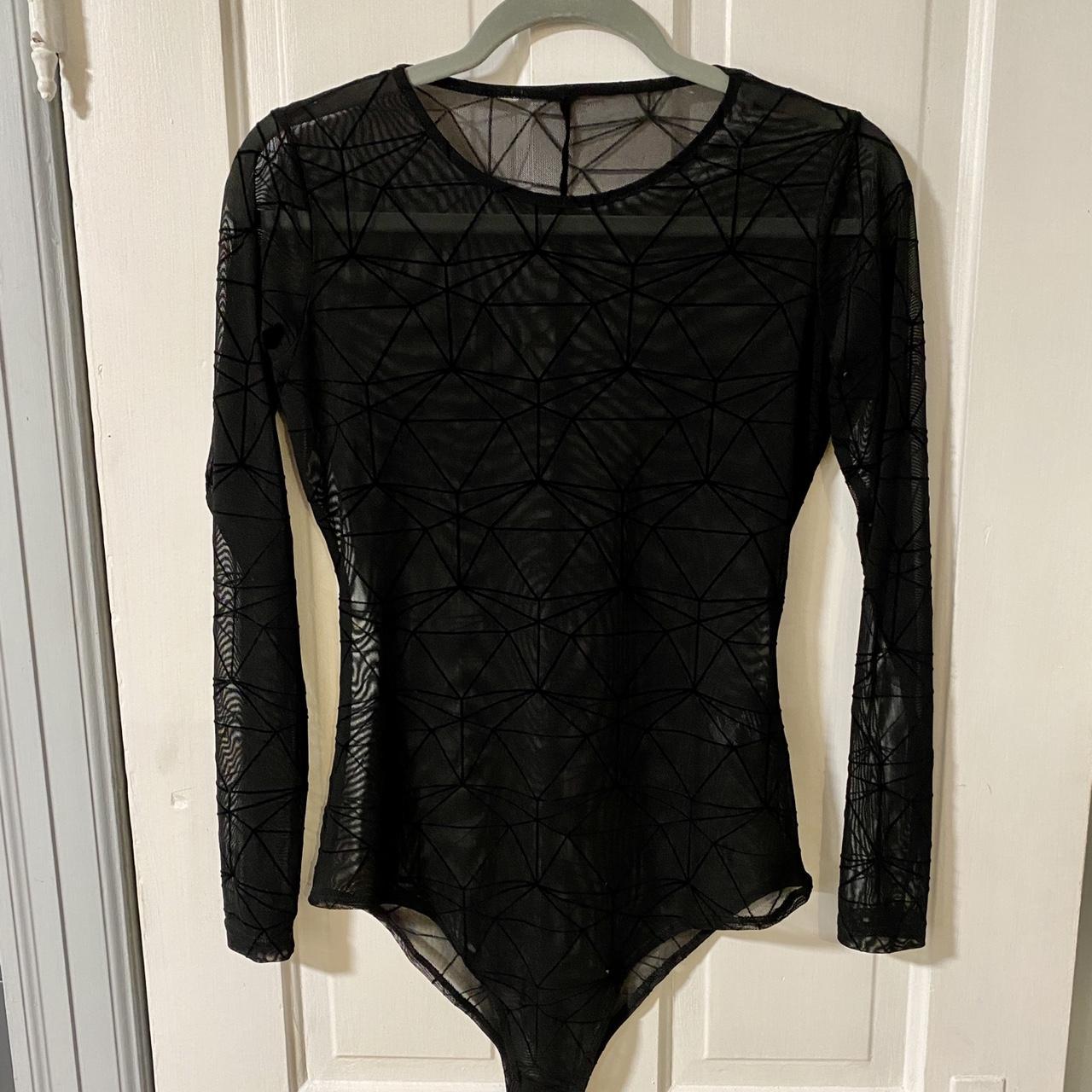 Scared Geometry Mesh Bodysuit Excellent condition-... - Depop