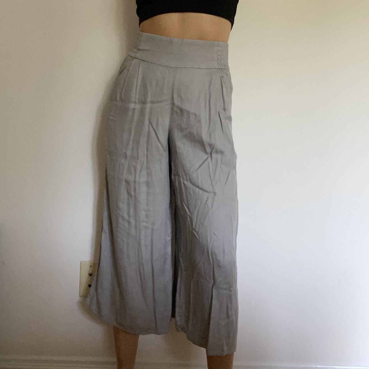Aritzia wide leg grey pants 🤍 Worn once great... - Depop