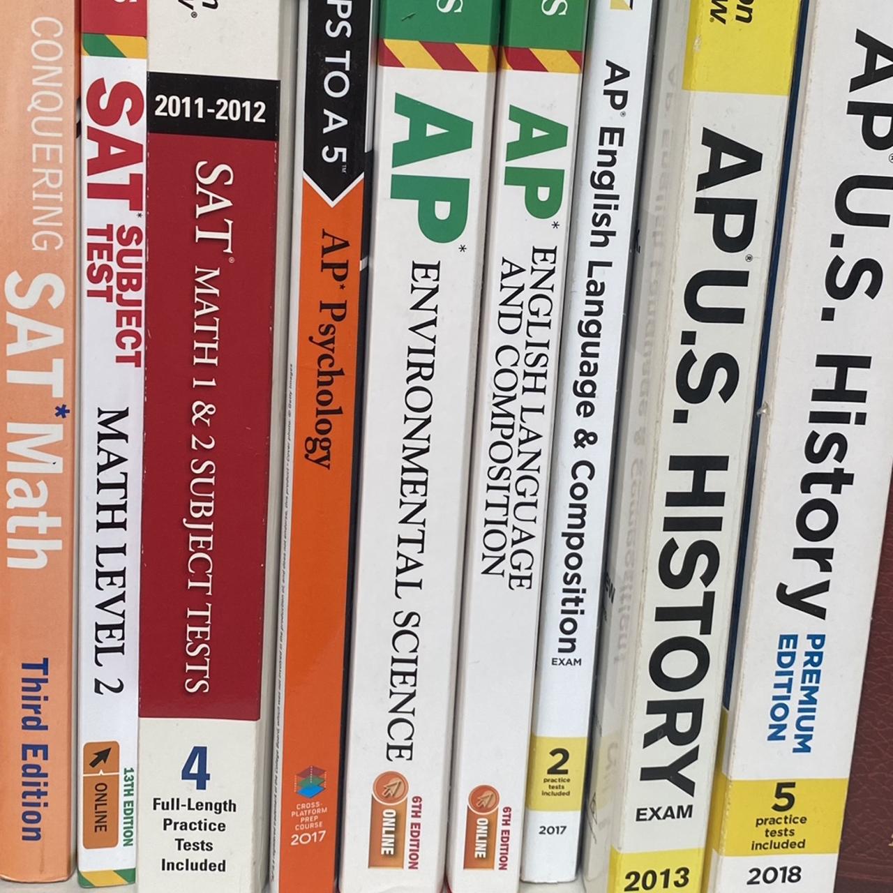 AP and SAT 2 Review Books (from left to right) -... - Depop