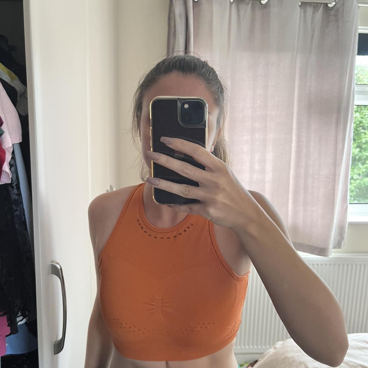 Gymshark Rust Sports Bra Size XS Worn a few times... - Depop