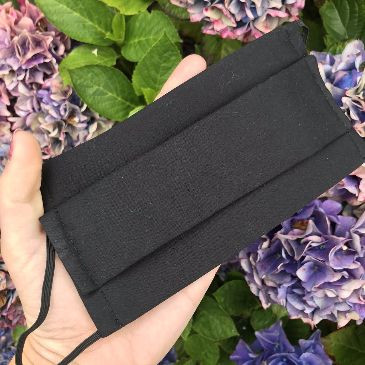 🐰 Black reusable pleated face mask. 🐰 Made with 3... - Depop