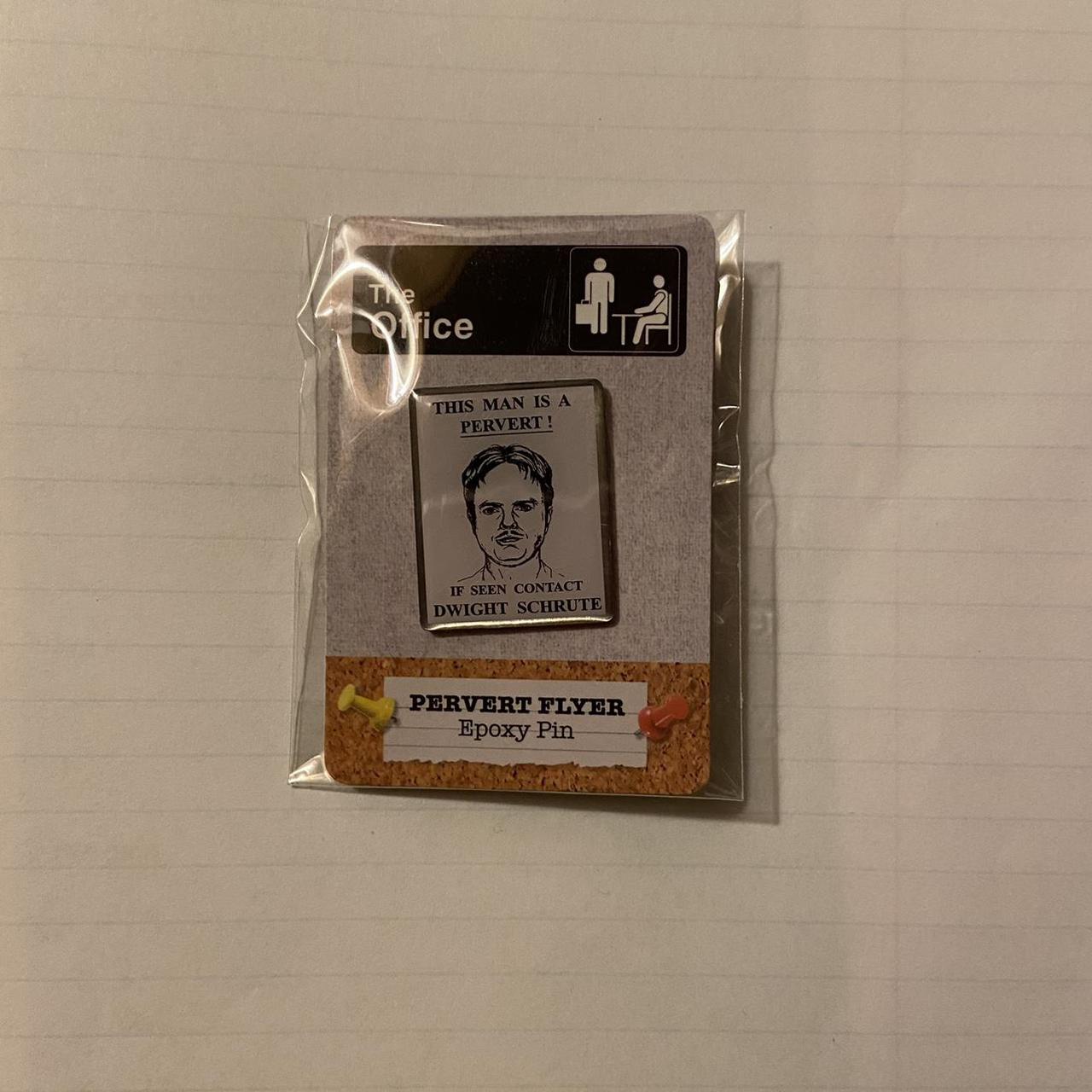 The Office: Dwight Shurte “Pervert Flyer” Epoxy Pin... - Depop