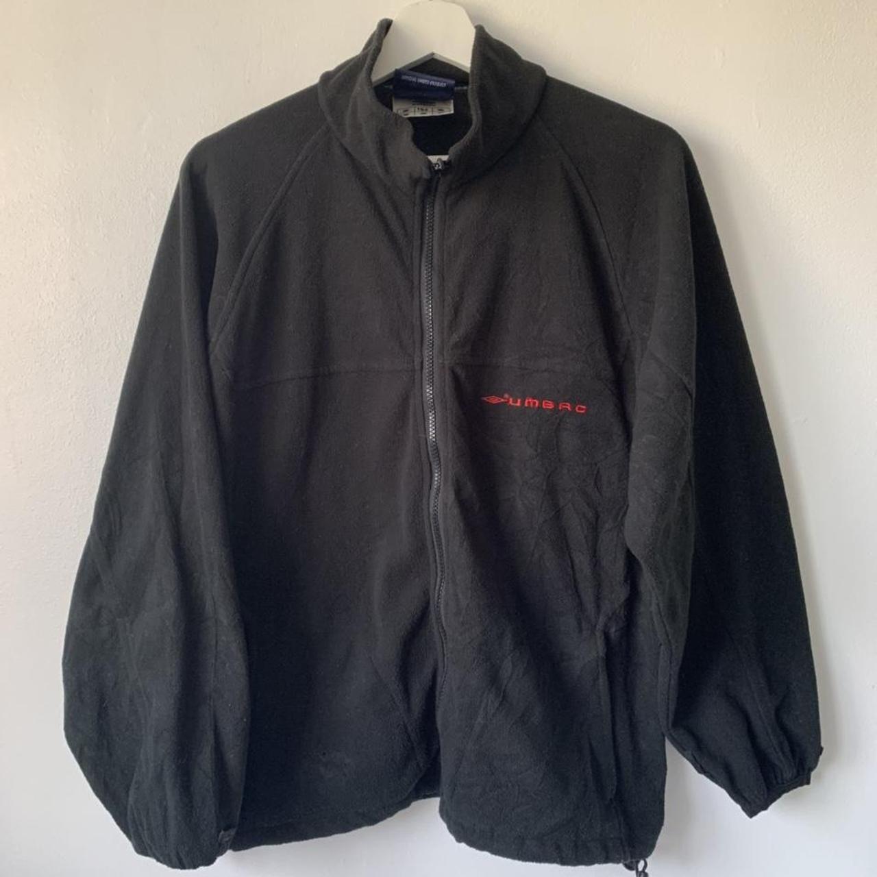 Umbro Men's Black and Red Jacket | Depop