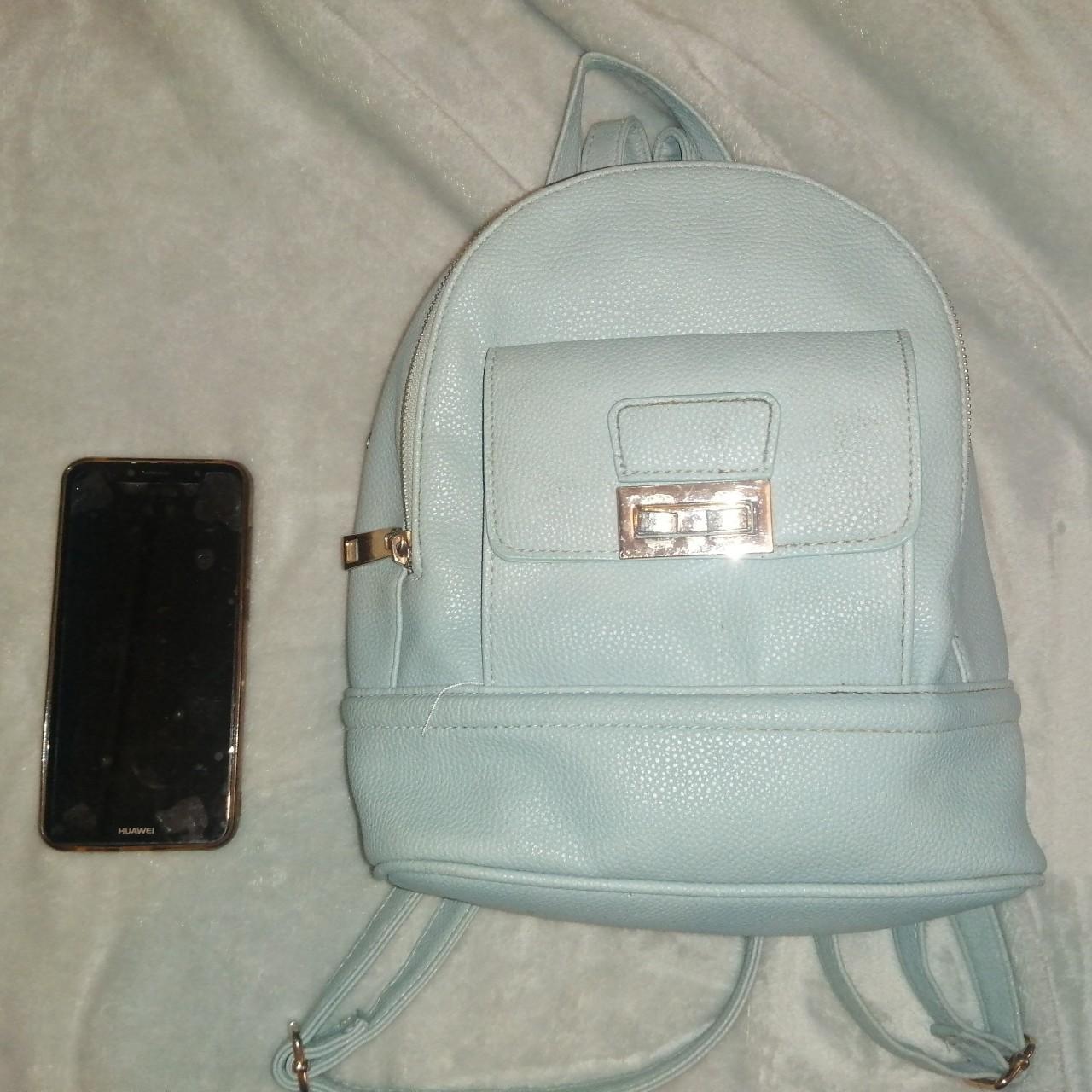 Baby blue new look mini backpack £10 free shipping... - Depop