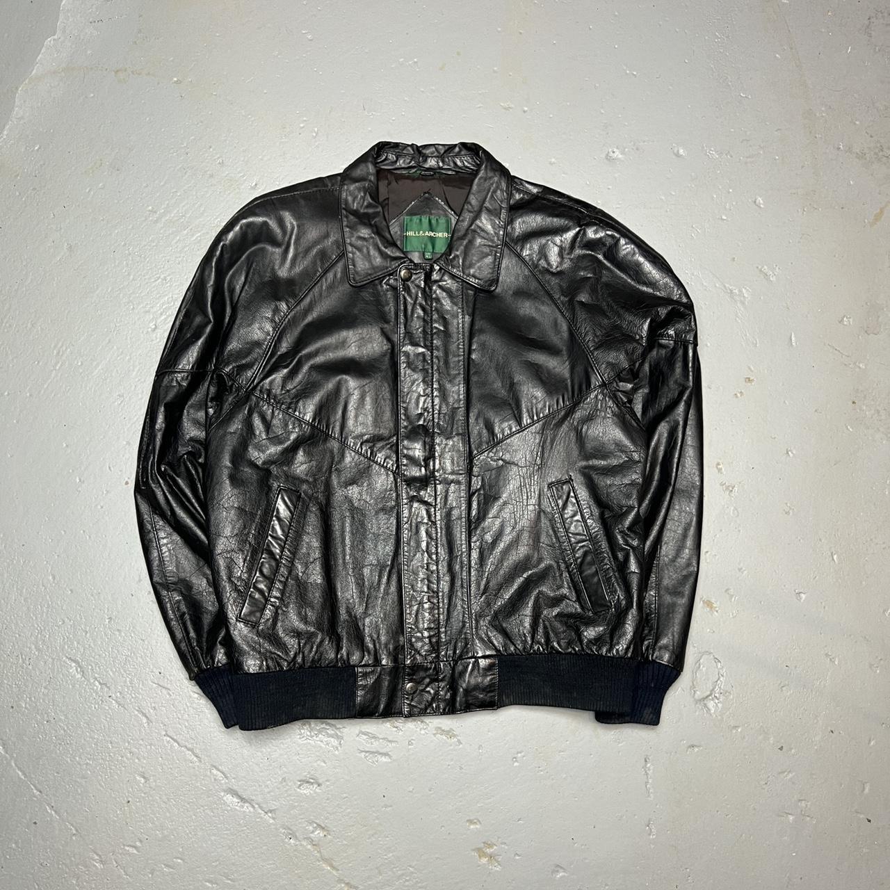 Vintage 90s Type A-2 Leather Jacket Solid condition... - Depop