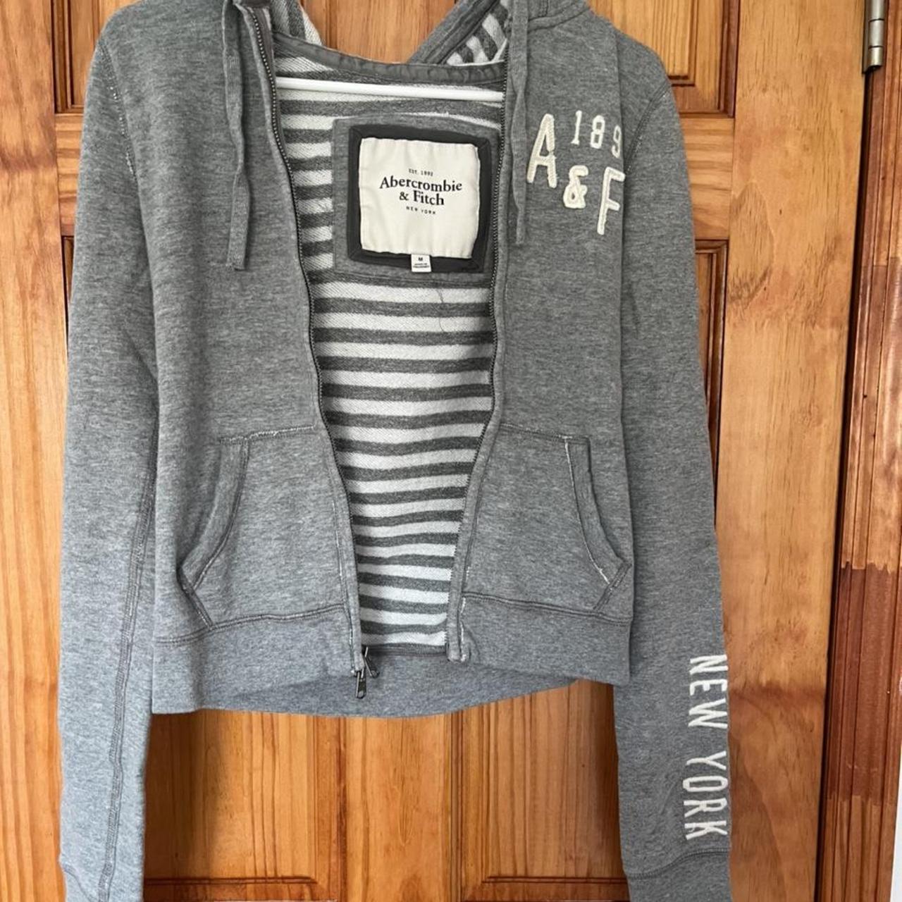 Abercrombie & fitch zip up hoodie sweater size... - Depop Abercrombie & fitch zip up hoodie sweater size... - Depop