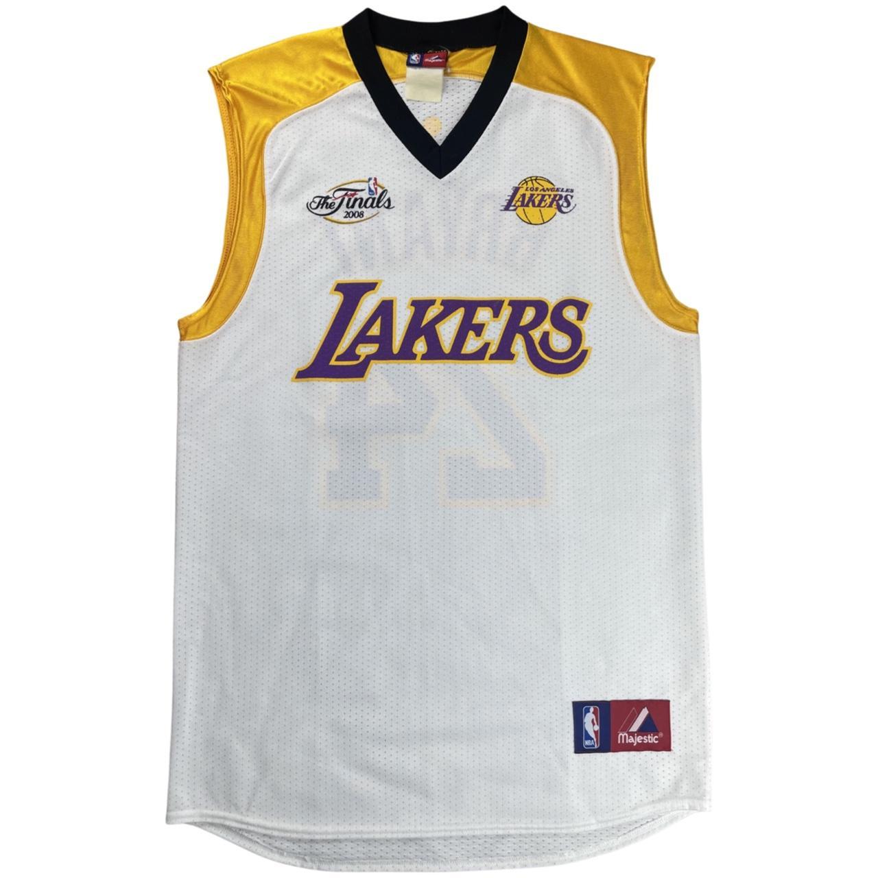 NBA Men's Yellow and White Vest | Depop