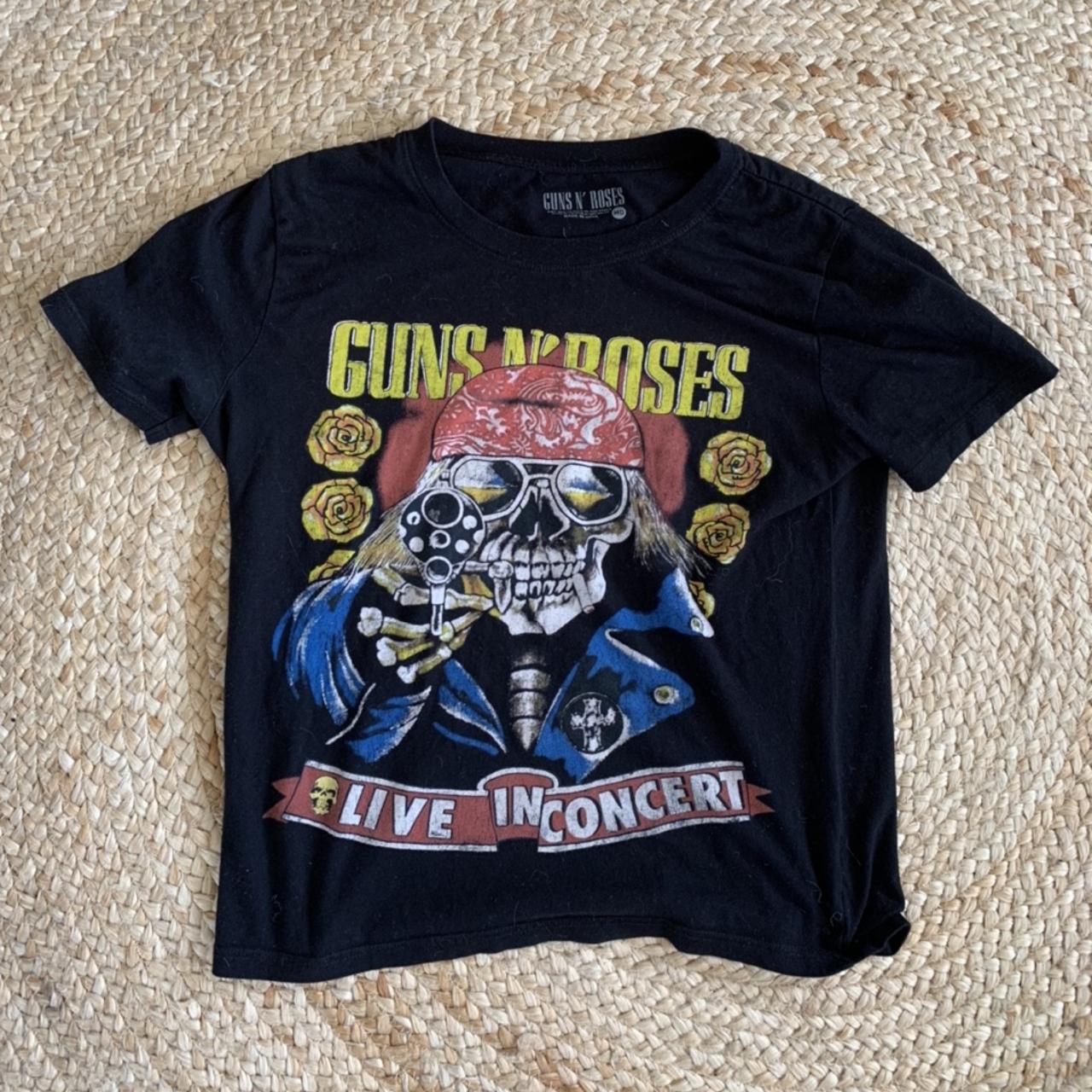 Vintage Official Guns and Roses Band T-Shirt Fits... - Depop