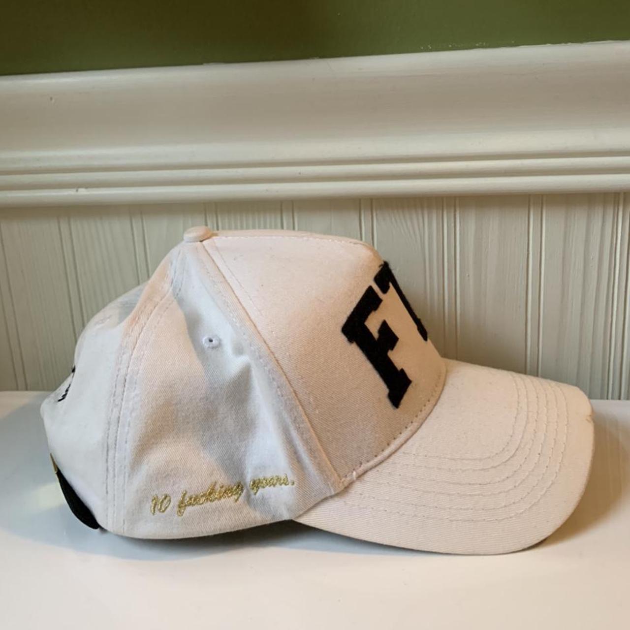 FTP Men's White and Black Hat | Depop