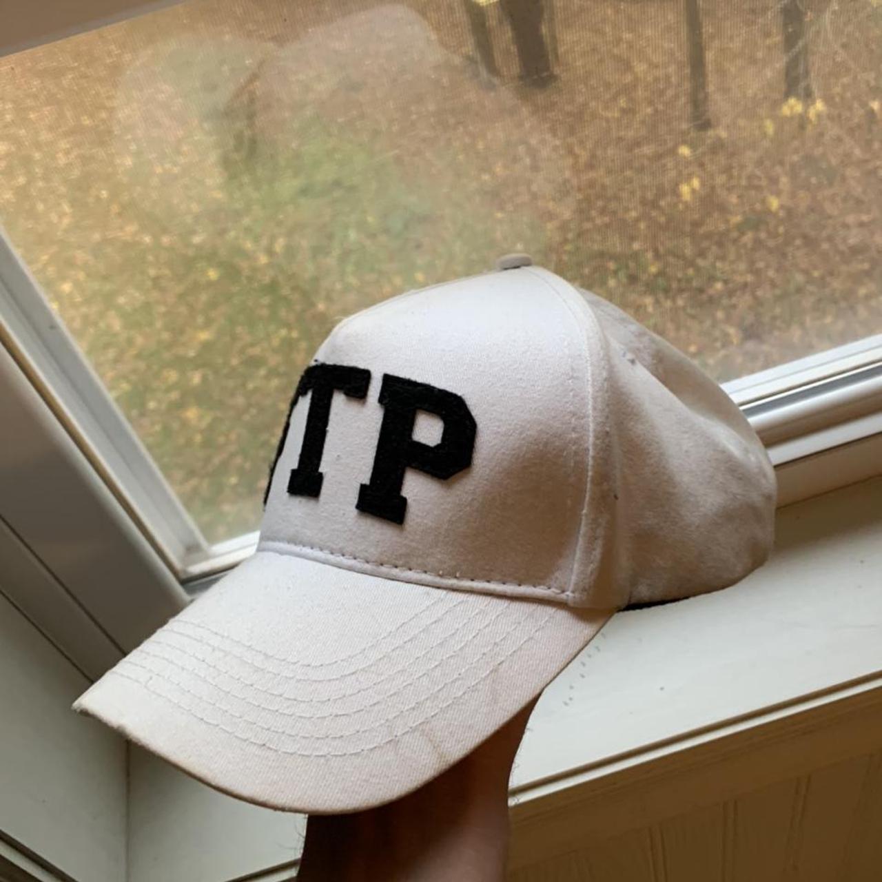 FTP Men's White and Black Hat | Depop