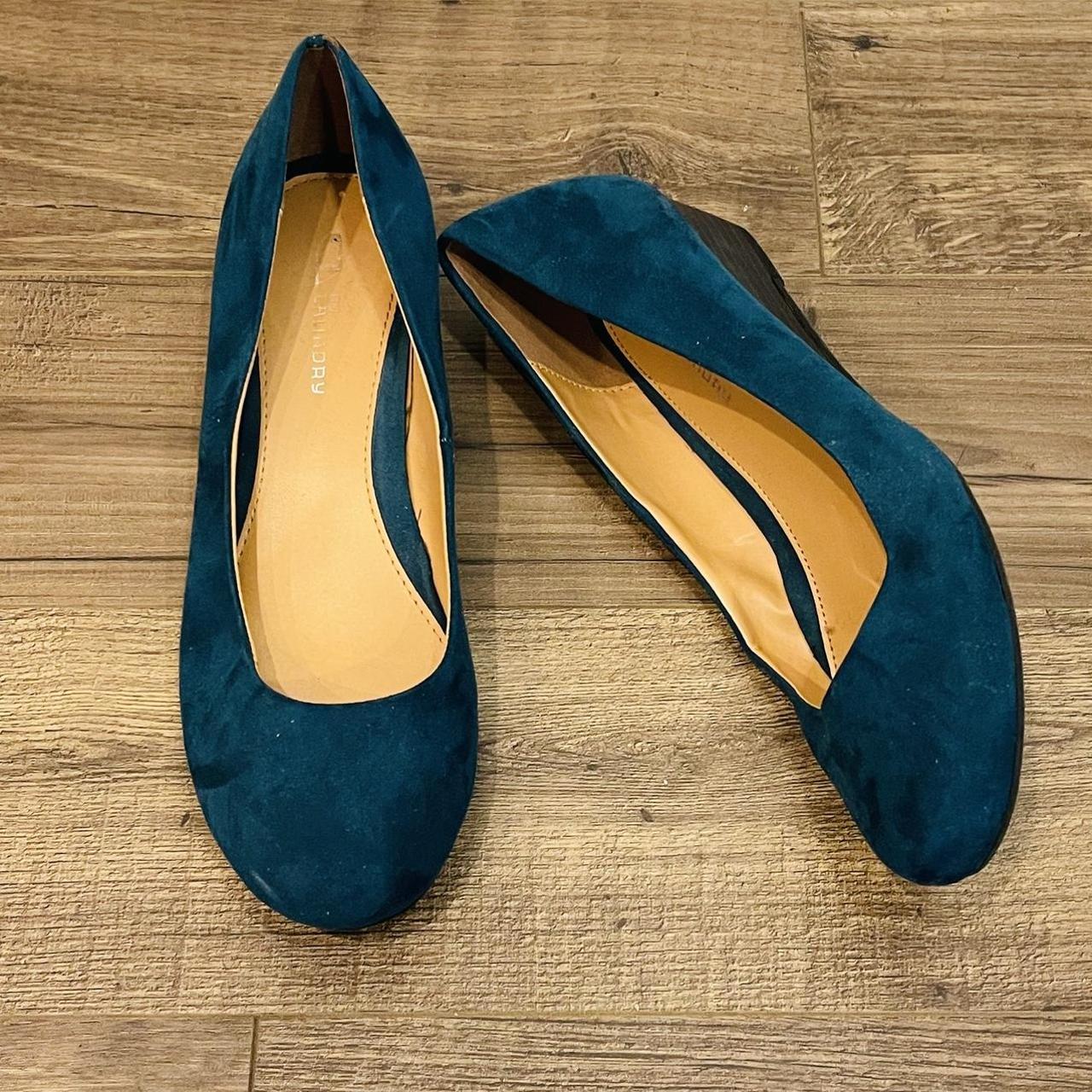 💙💙 pre loved CL by Laundry blue Faux Suede... - Depop