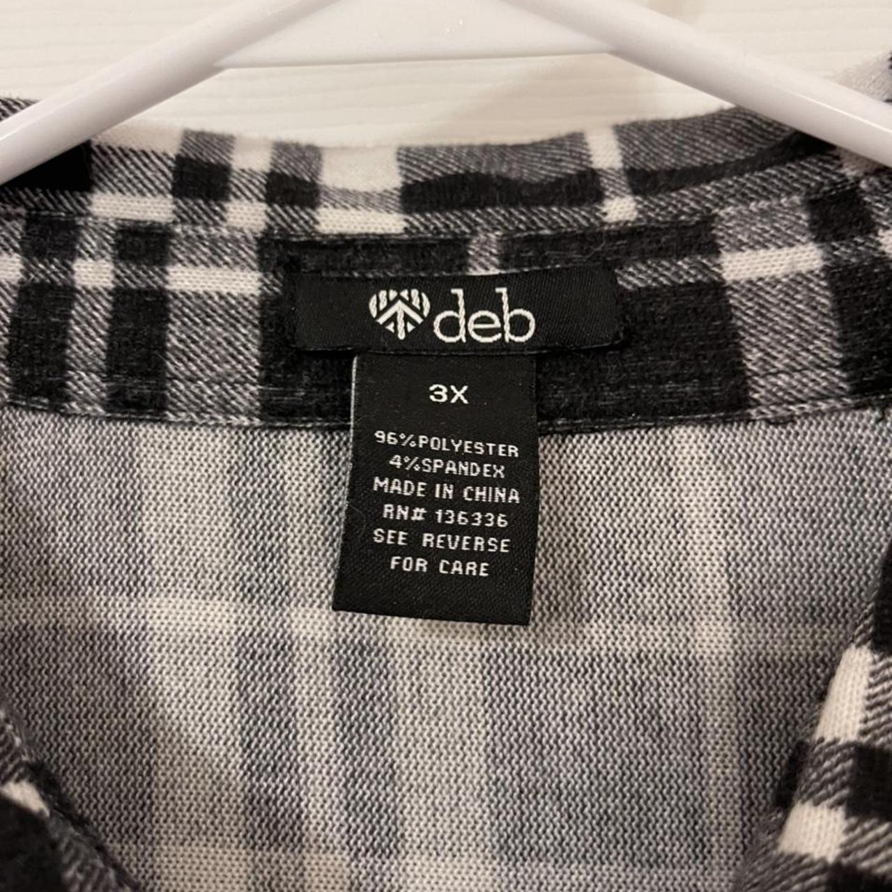 Deb Women's Black and White Shirt | Depop