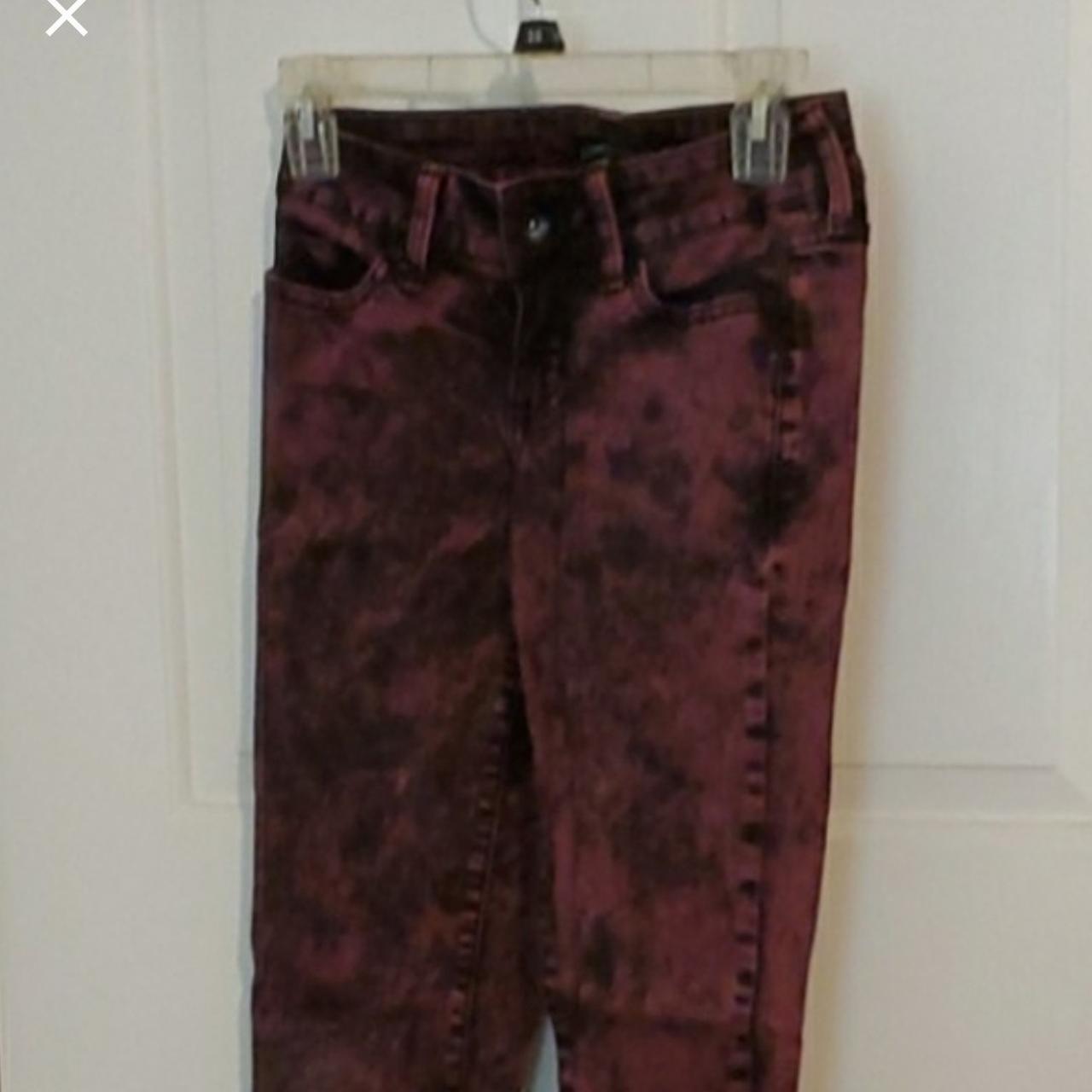 Red acid wash jeans #royalbones - Depop