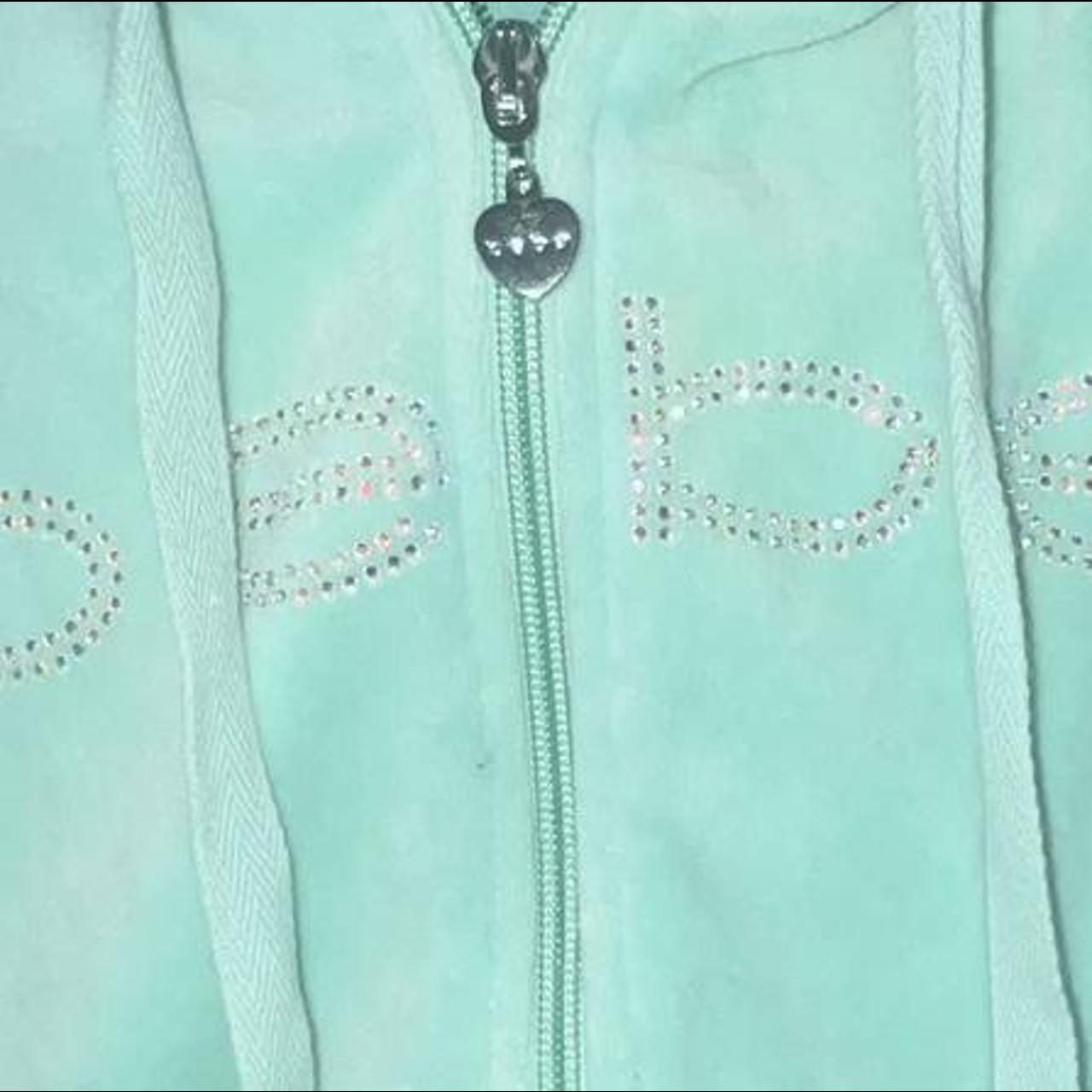 cute rhinestone velour bebe hoodie it’s a xs but can... - Depop