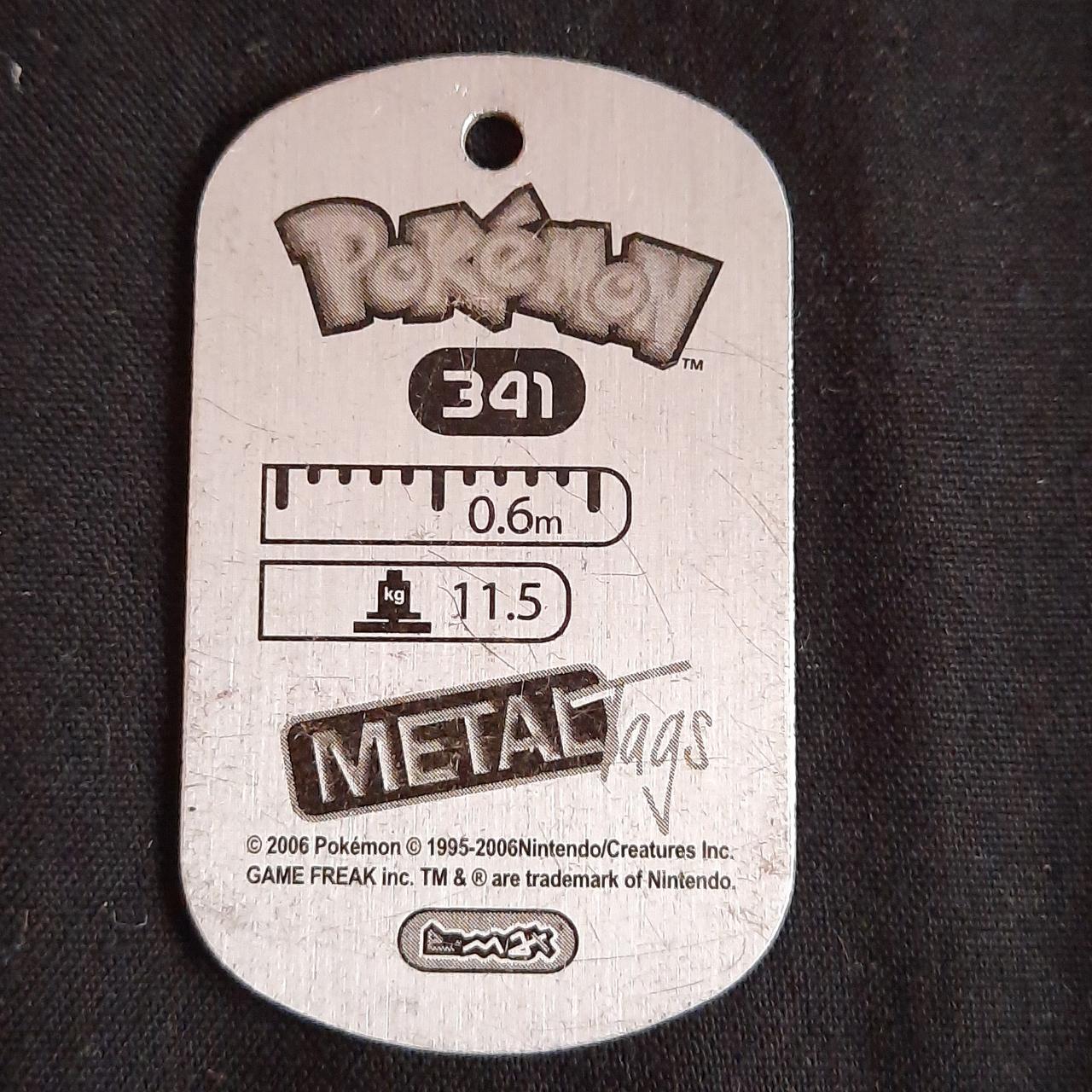 RARE pokemon dog tag CORPHISH METAL TAGS 341 so this... - Depop
