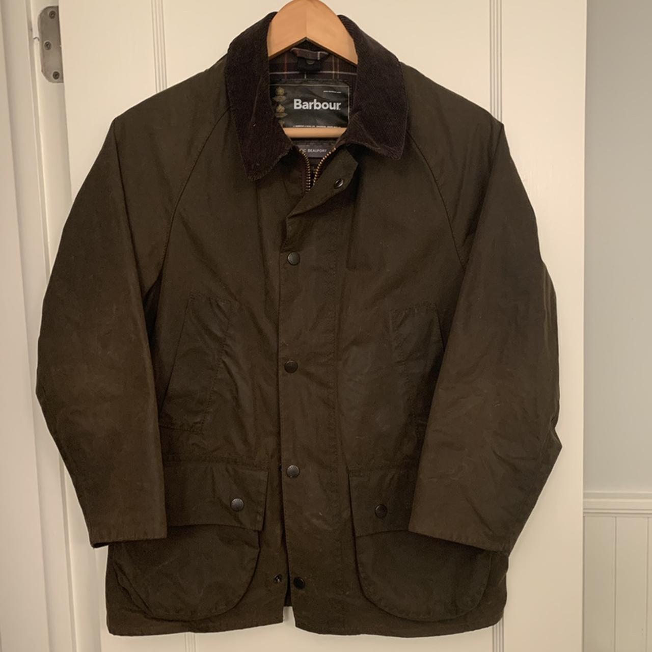 Olive green Classic Beaufort Barbour hunting jacket.... - Depop
