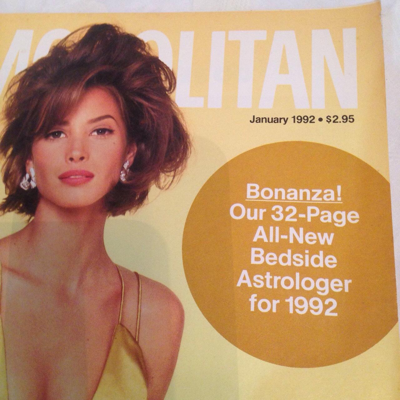 Vintage January 1992 Cosmopolitan magazine with... - Depop